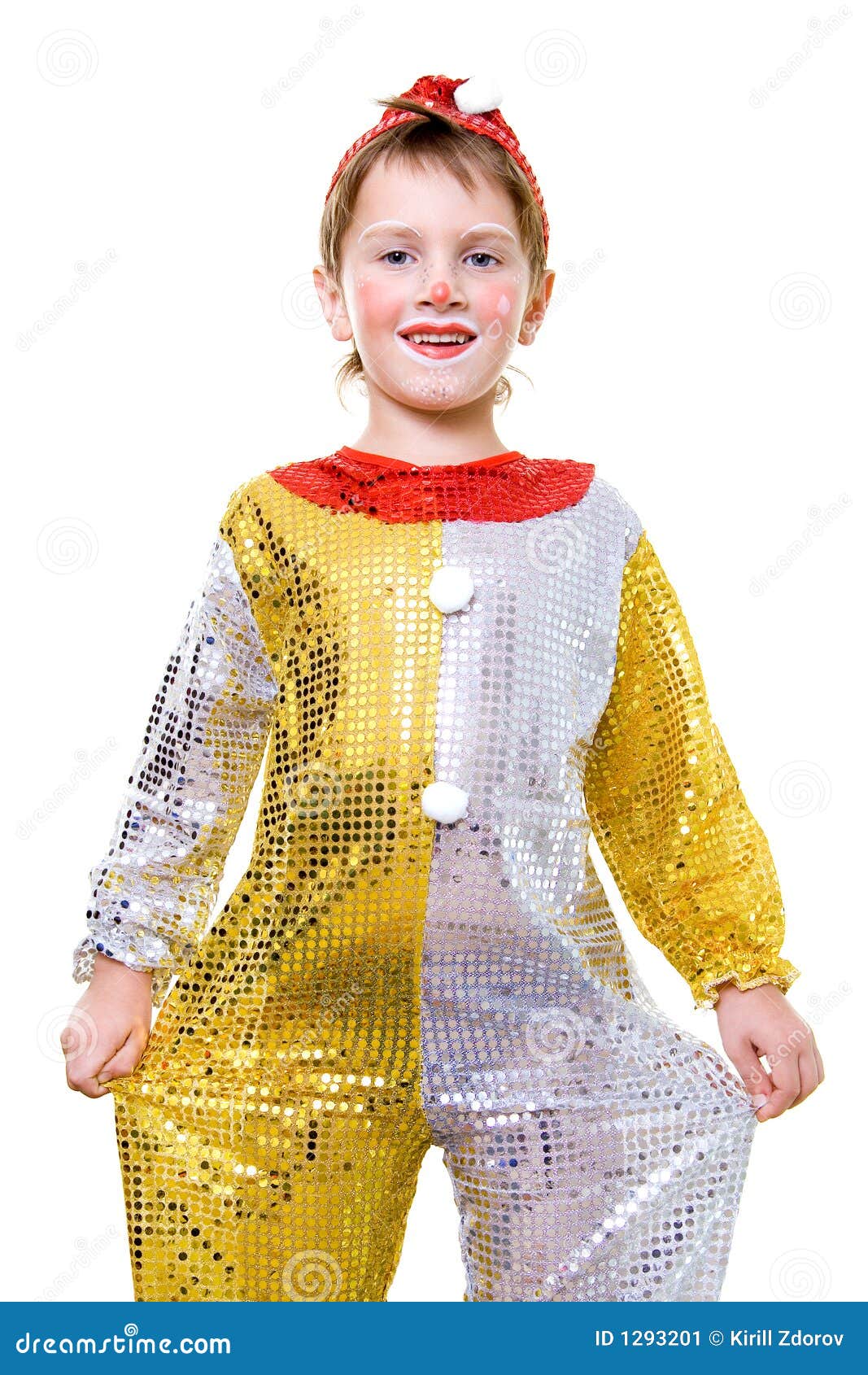 Boy clown stock image. Image of colorful, baby, clown - 1293201