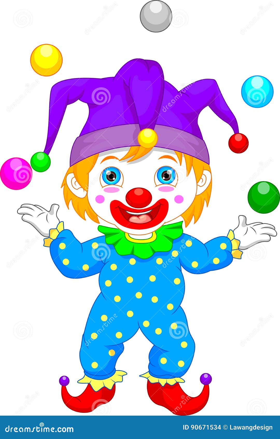 Boy in Clown Costume Cartoon Stock Vector - Illustration of circus ...