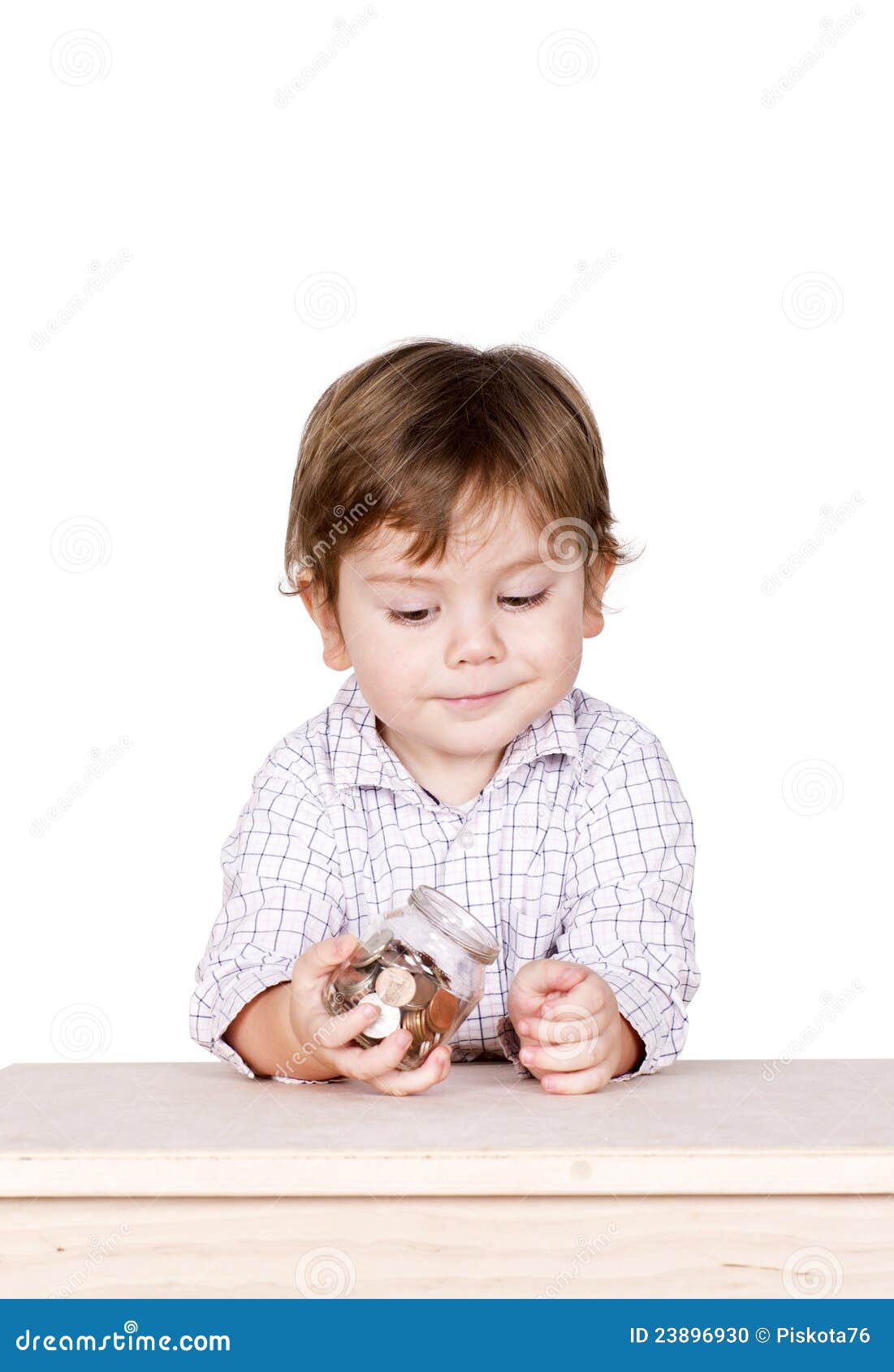 Boy with coins. stock photo. Image of people, cheerful - 23896930