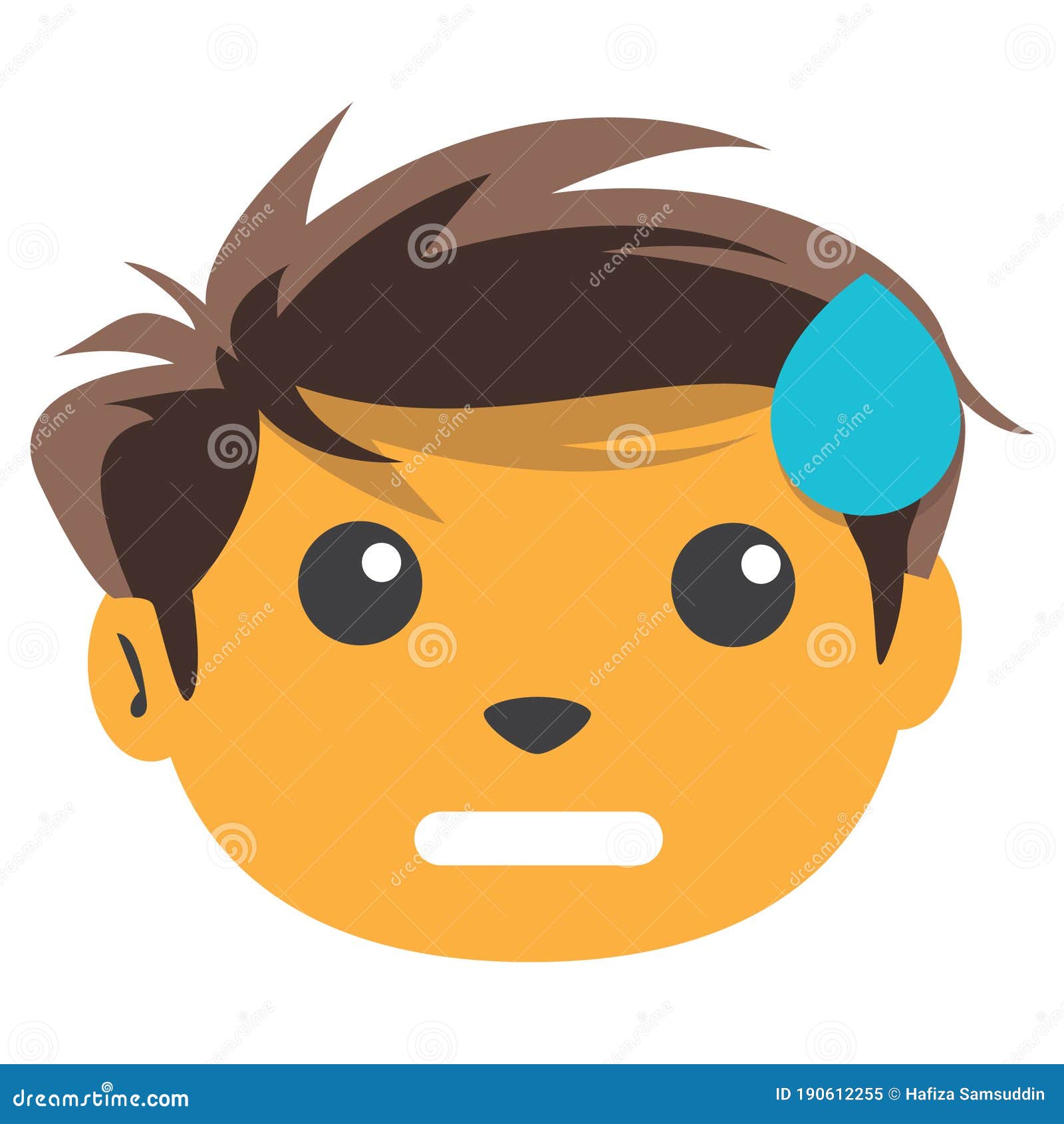 Boy with Cold Sweat. Vector Illustration Decorative Design Stock Vector ...