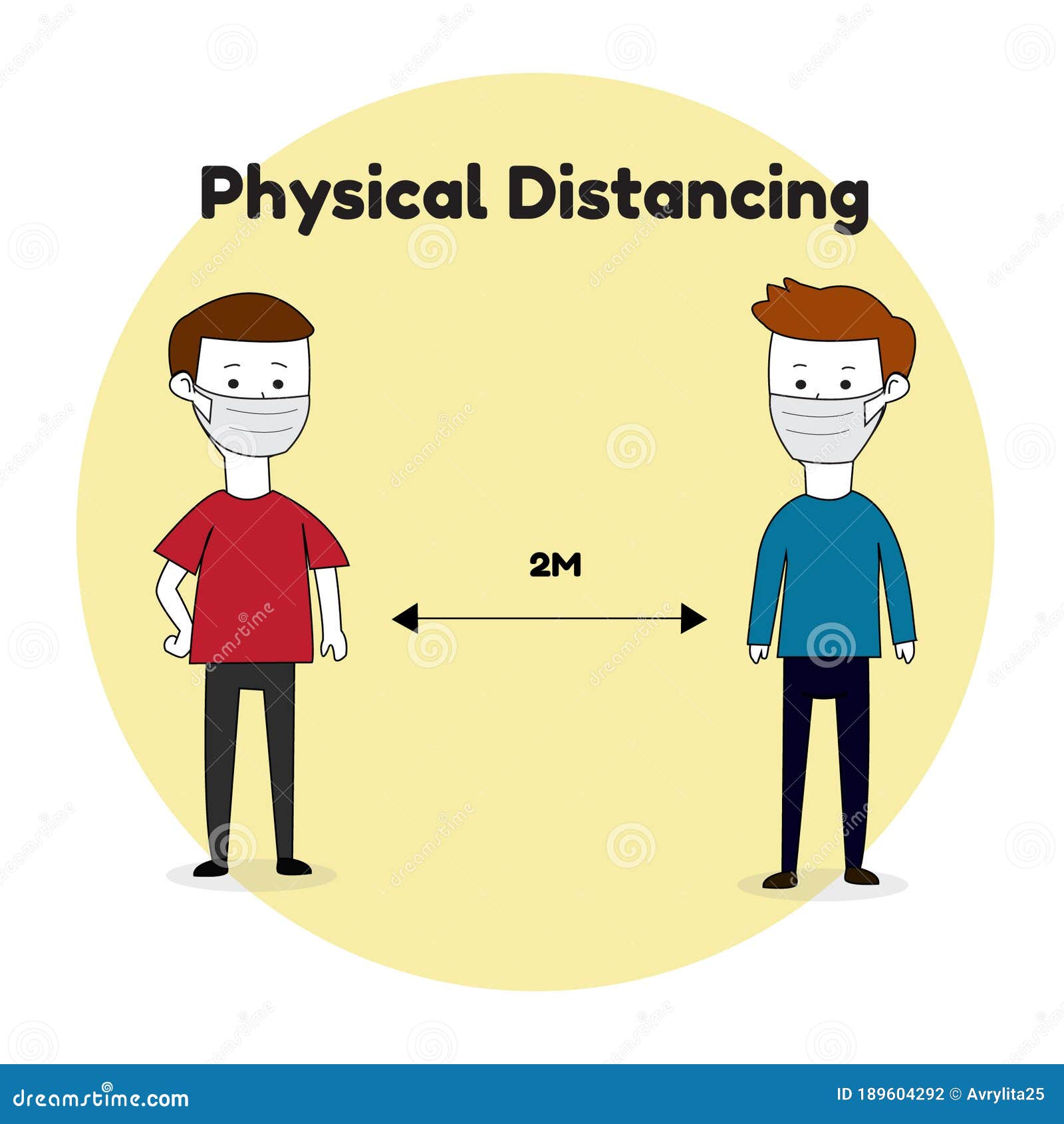 Illustration Vector Graphic of Physical Distancing Cartoon Stock Vector ...