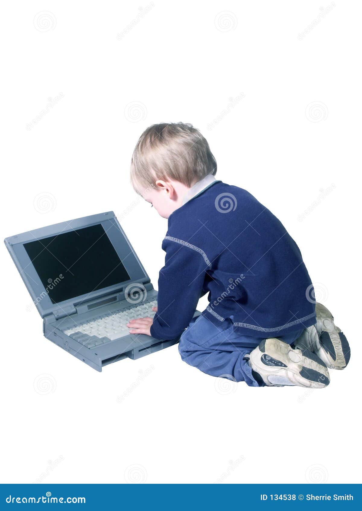 Boy and computer#2 stock photo. Image of laptop, sitting - 134538
