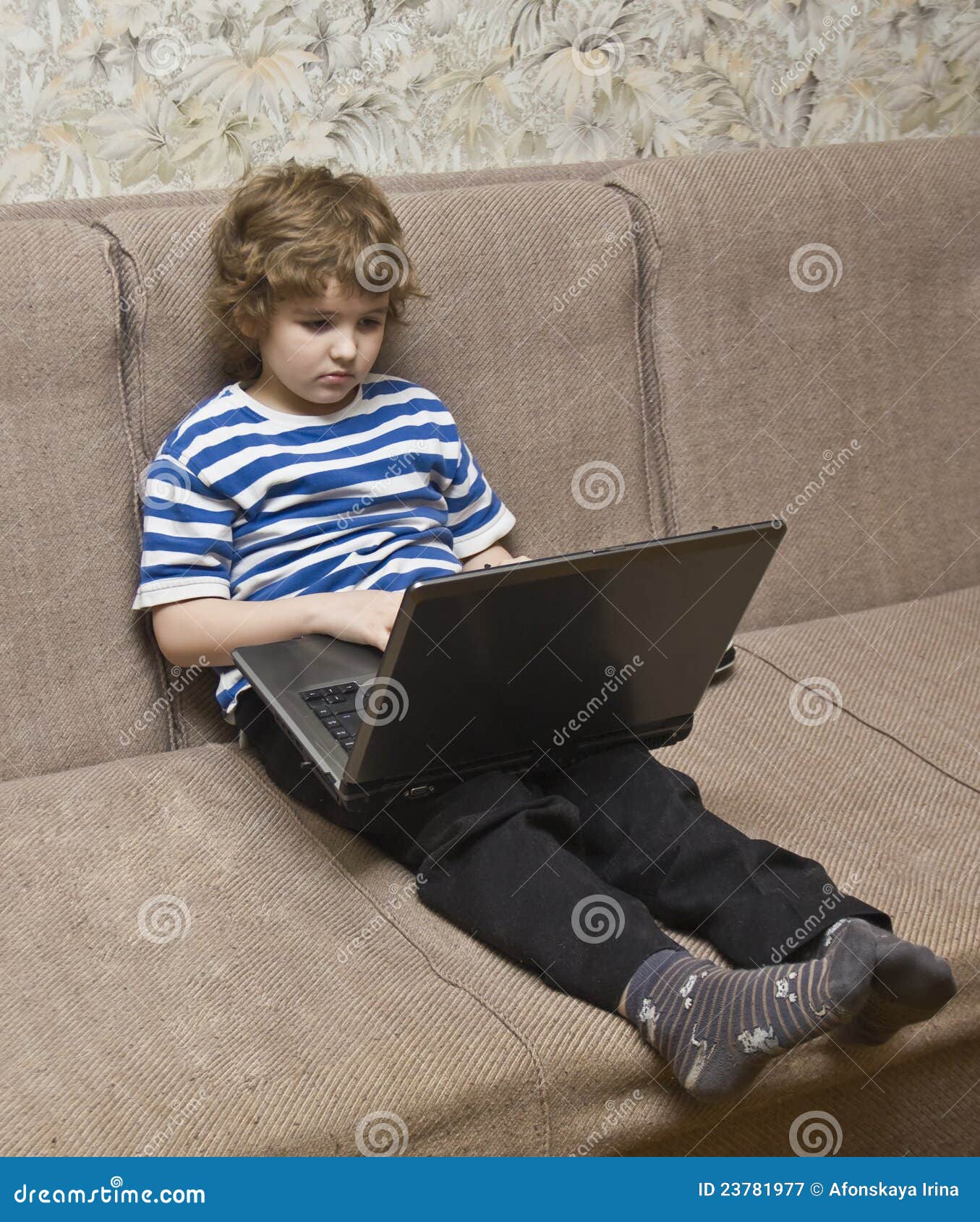 Boy with computer stock image. Image of computer, notebook - 23781977