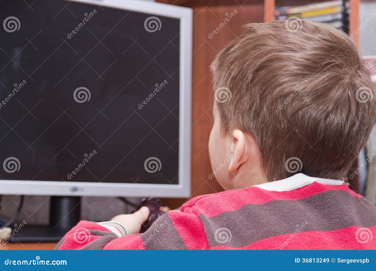 Boy and computer stock image. Image of childhood, attentive - 36813249