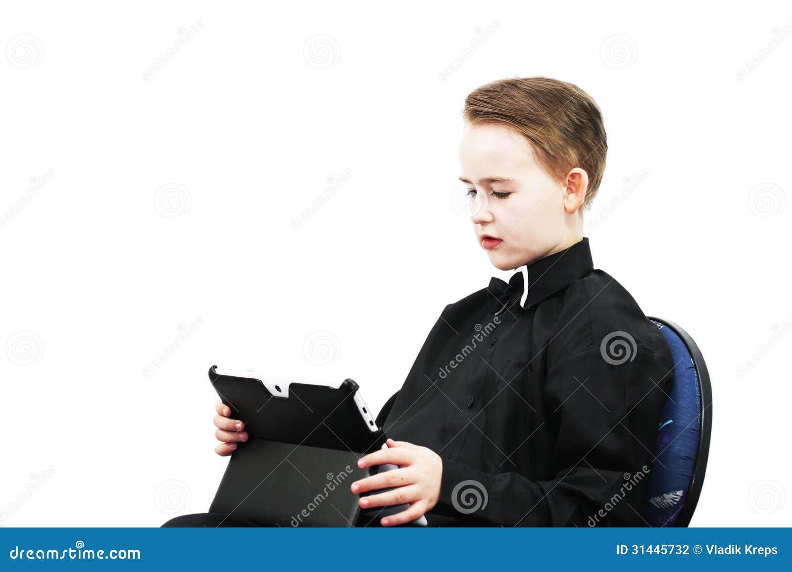 Boy with a computer stock photo. Image of technology - 31445732