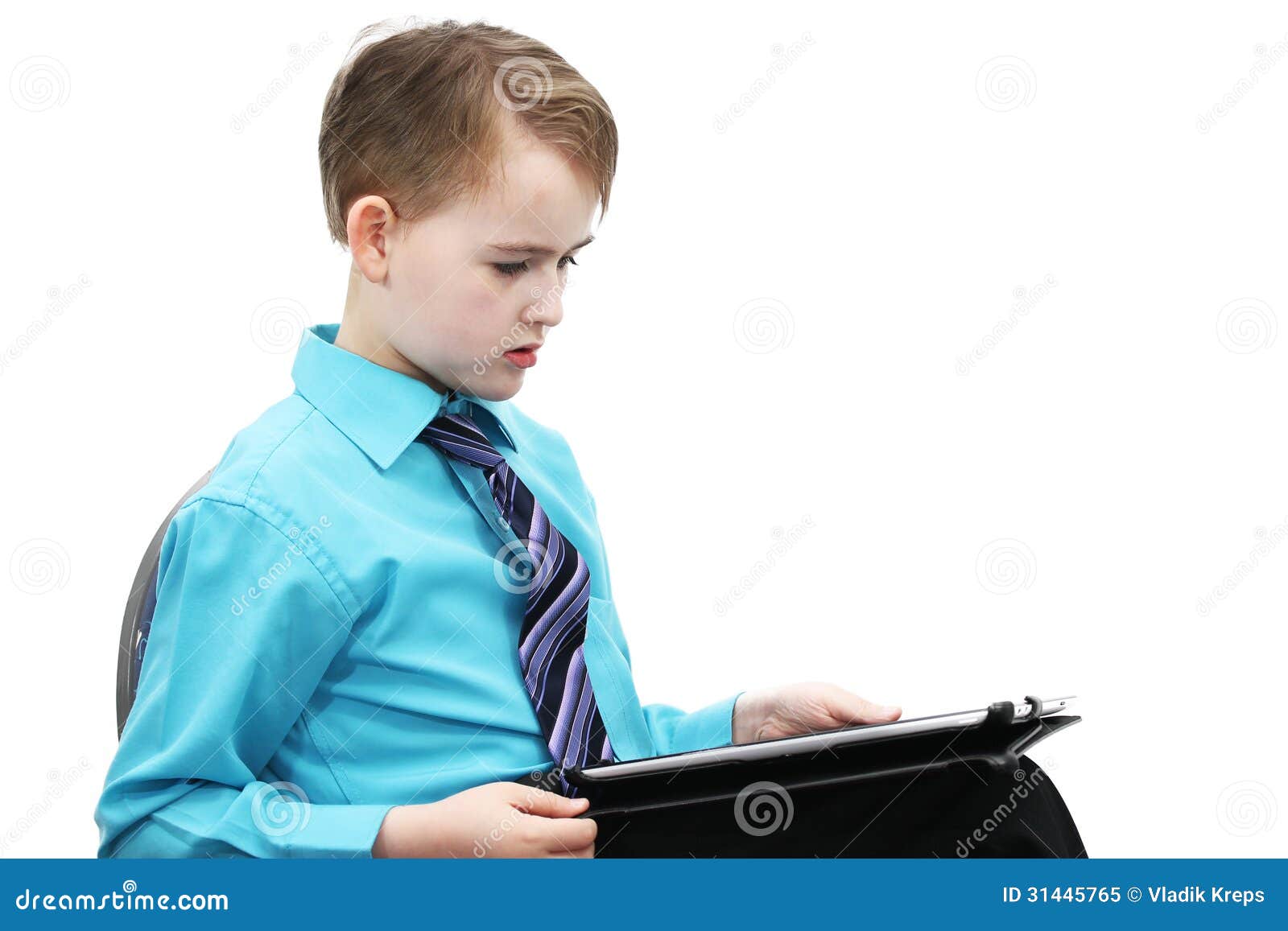 Boy with a computer stock image. Image of cute, child - 31445765