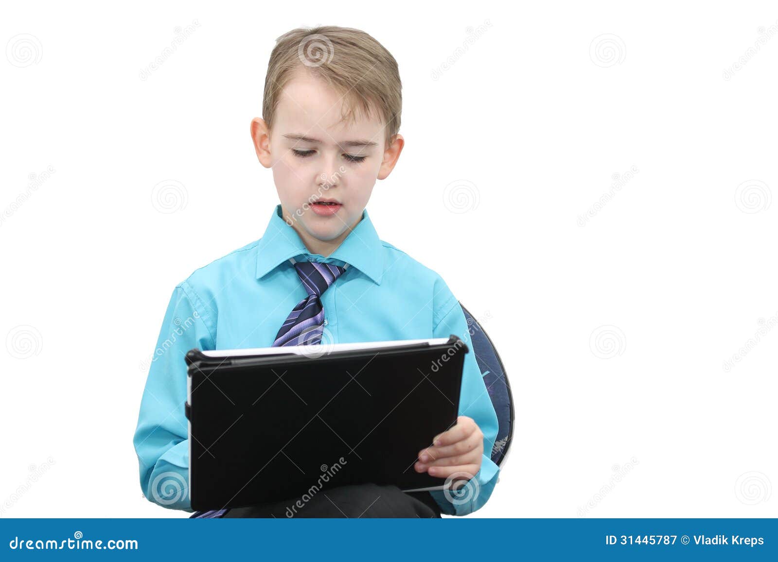 Boy with a computer stock image. Image of white, modern - 31445787