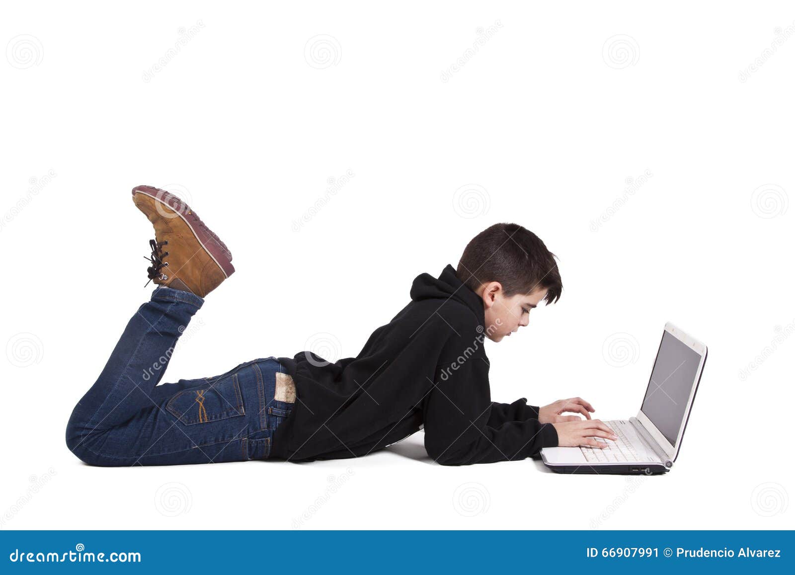 Boy with computer stock image. Image of smart, keyboard - 66907991