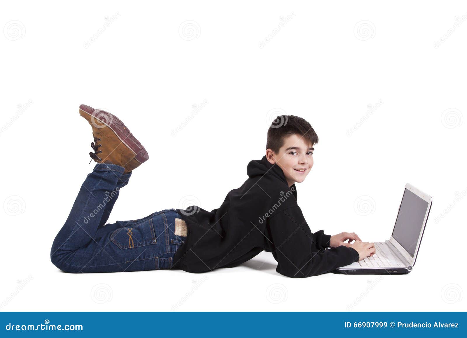 Boy with computer stock image. Image of children, cute - 66907999