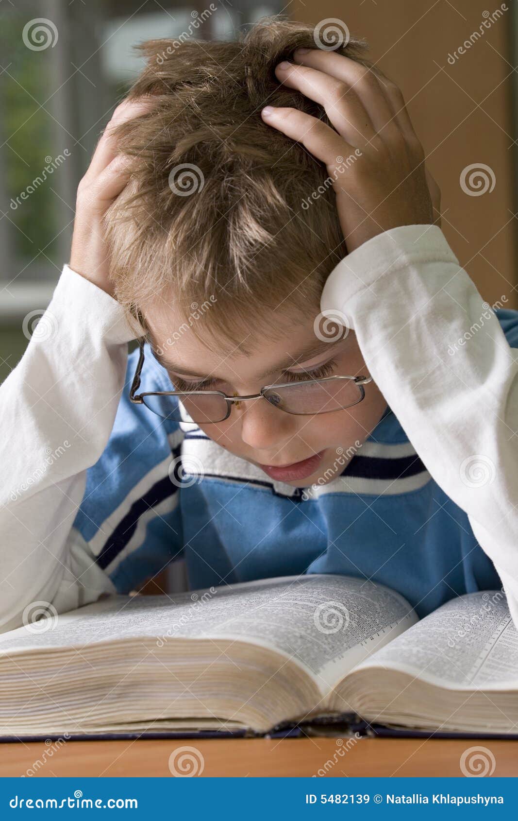 Boy is Concentrated with Reading Stock Image - Image of concentrated ...