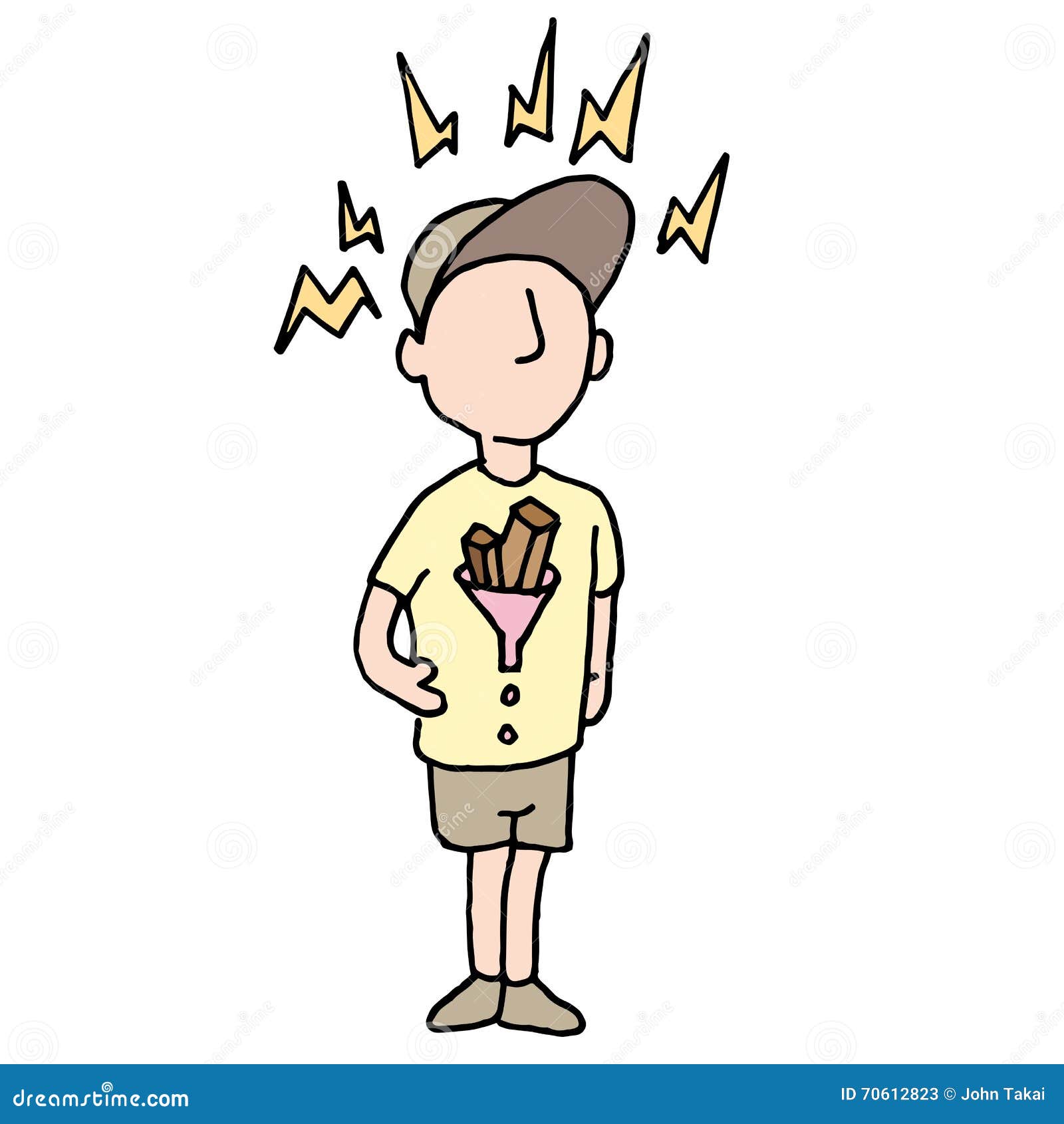 Boy With Constipation Cartoon Vector | CartoonDealer.com #70612823