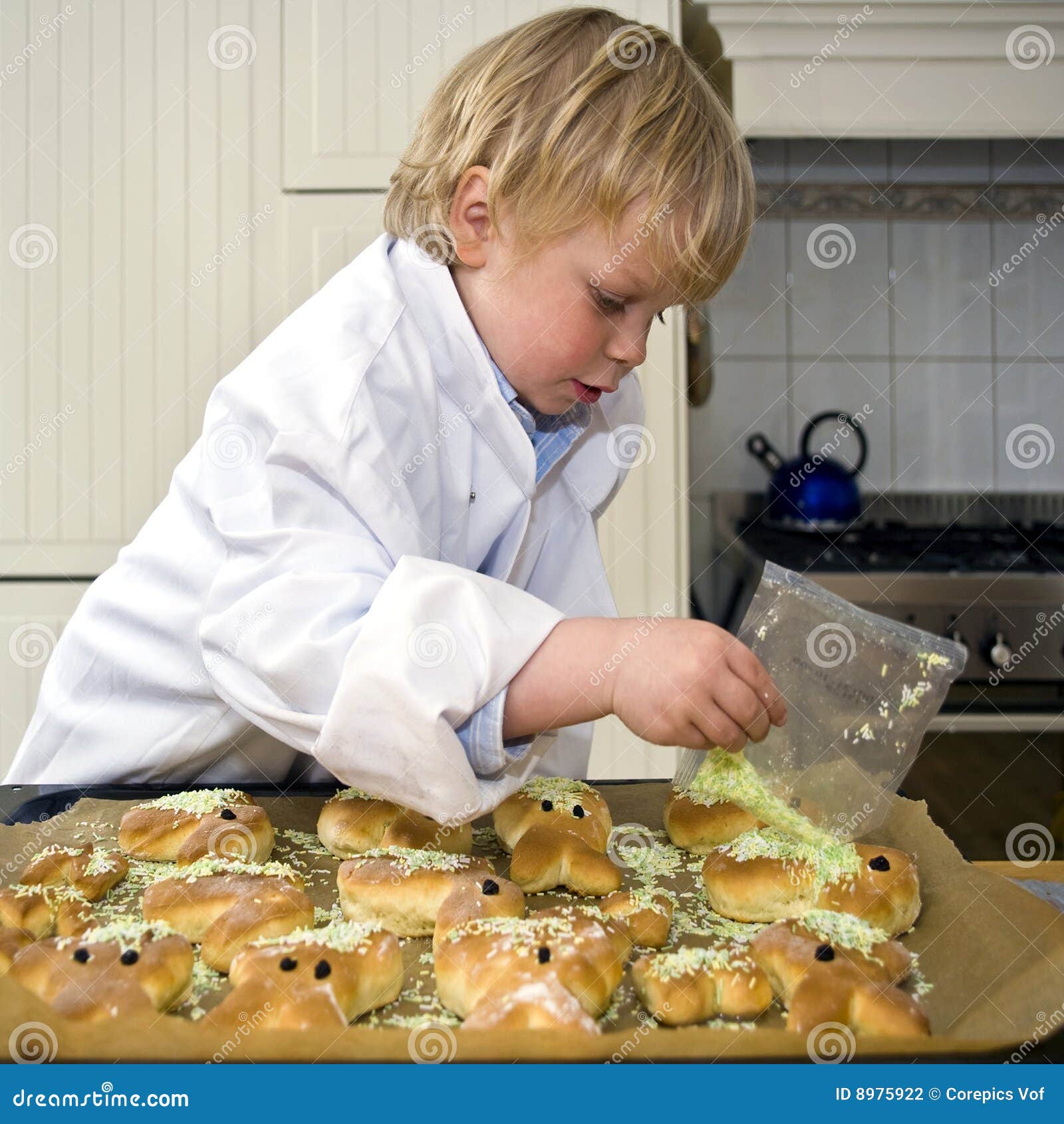 Boy cooking stock photo. Image of child, paper, bakery - 8975922