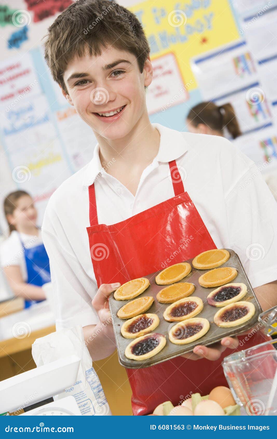 Boy in a cooking class stock image. Image of class, student - 6081563