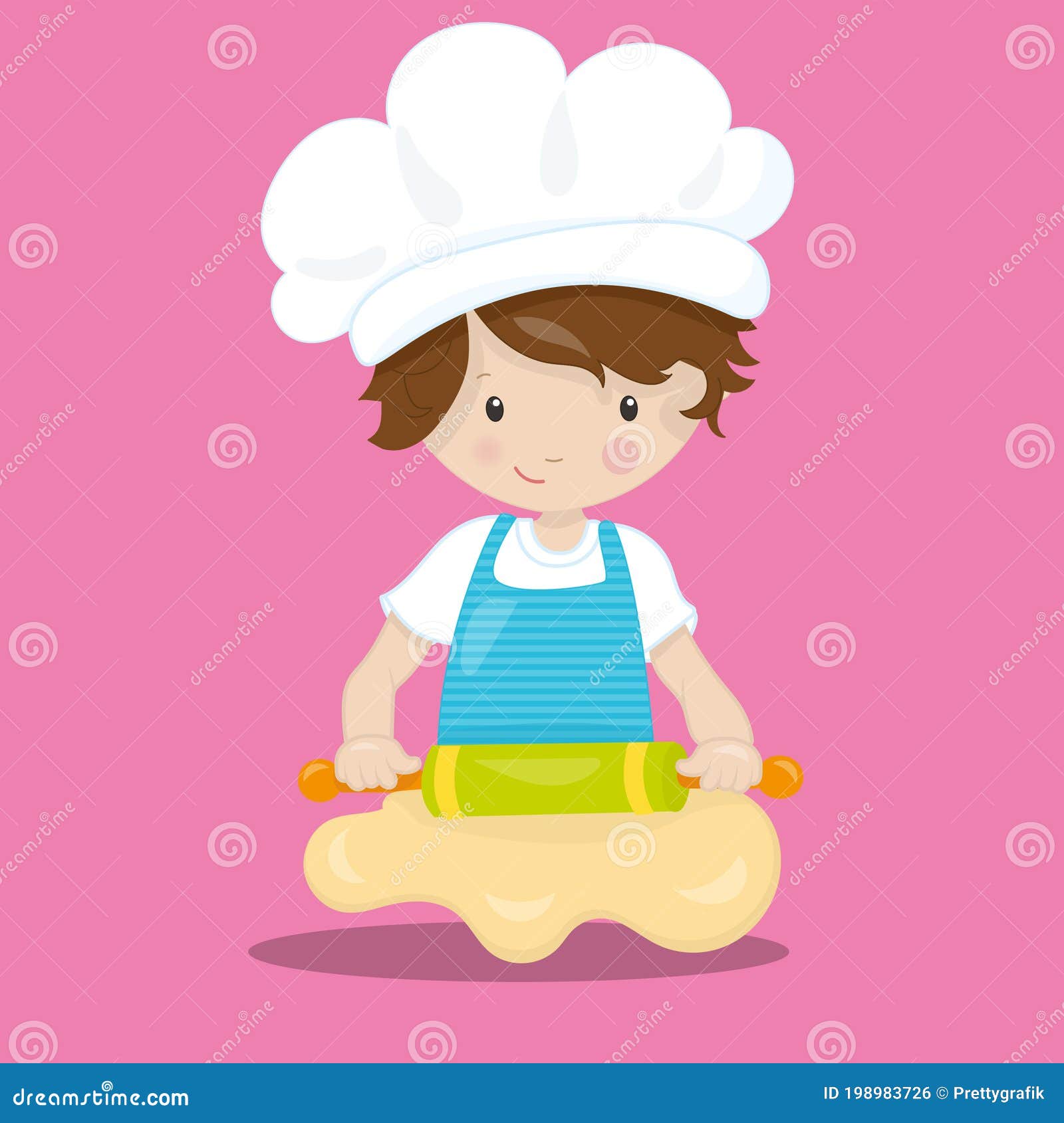 Boy cooking cooker 07 stock vector. Illustration of vector - 198983726