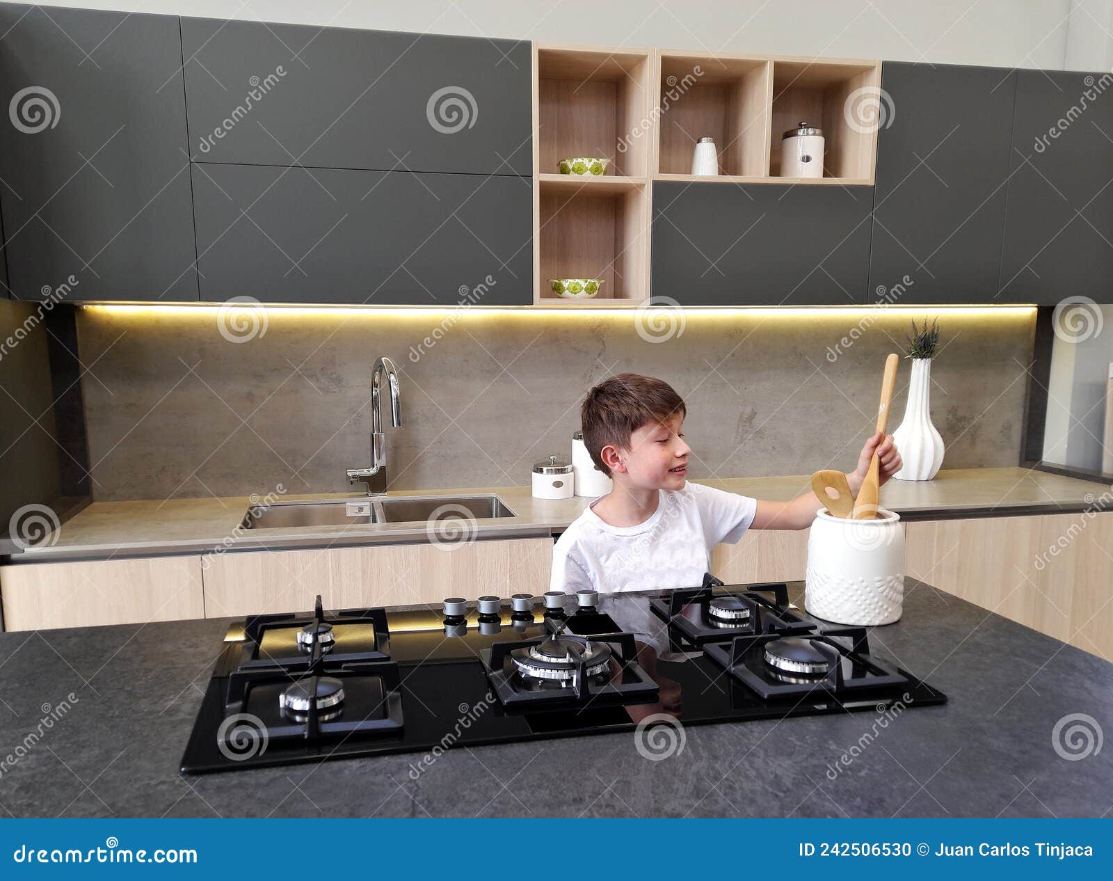 Boy cooking stock photo. Image of cooking, teen, vegetarian - 242506530