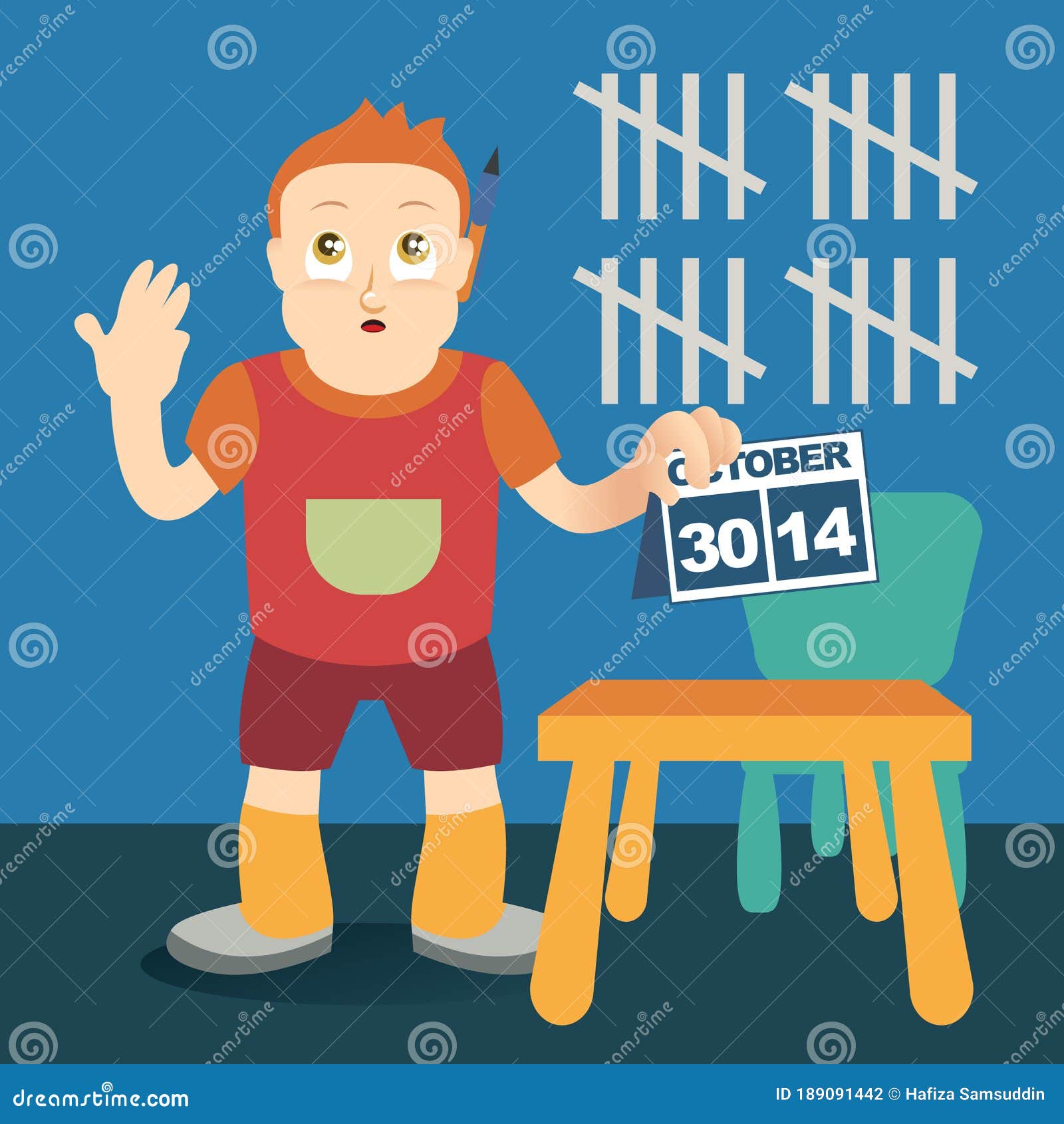 Counting Days In Prison, Handwritten Lines Of White And Black Chalk ...