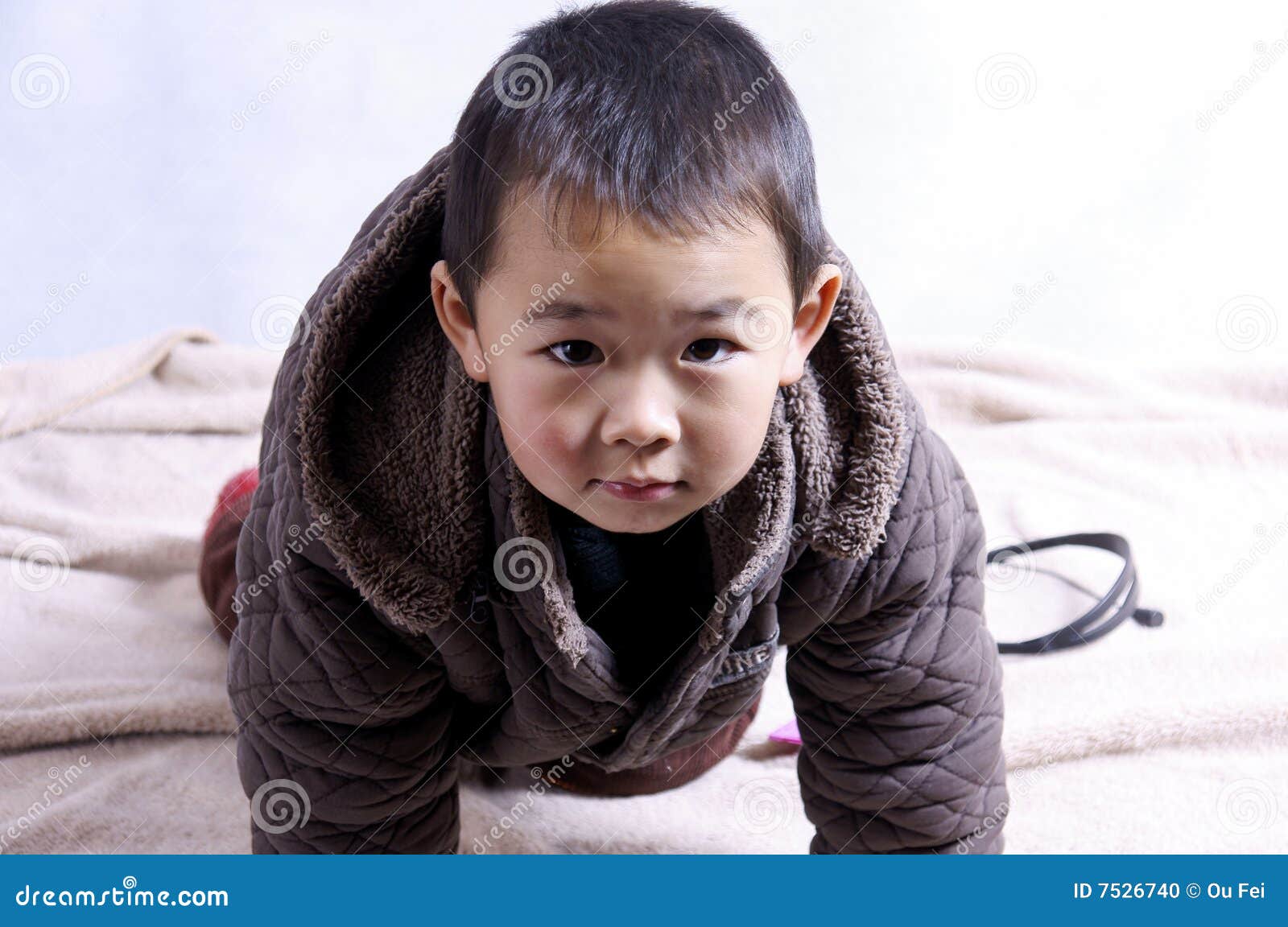 Boy creeping stock photo. Image of expressions, movement - 7526740