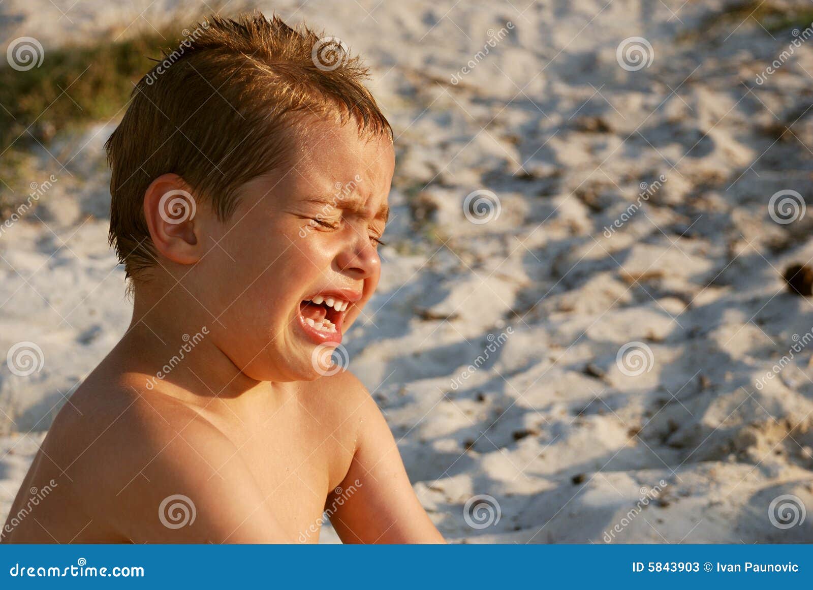 Boy crying stock image. Image of child, disappointment - 5843903