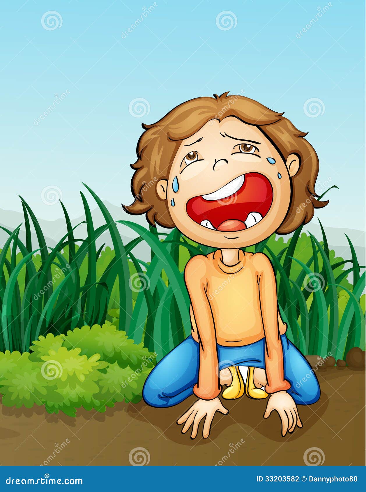 Pop Art Crying Alone Woman Eating Ice Cream. Despair Single Girl Bored ...