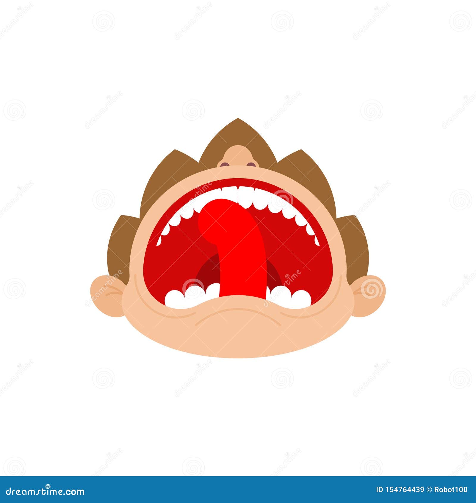 Boy Crying Open Mouth. Child Tantrum Vector Illustration Stock Vector ...
