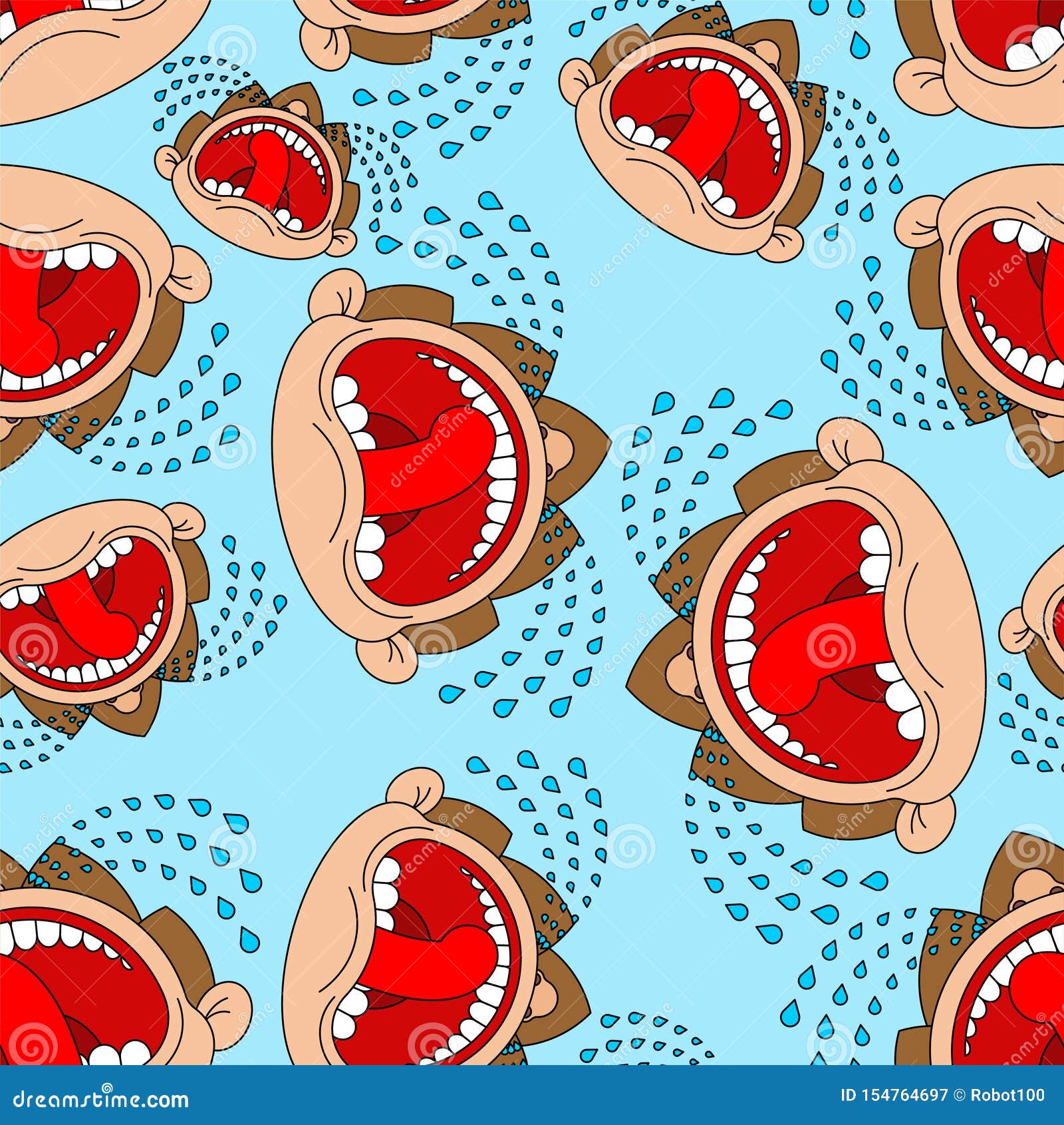 Boy Crying Open Mouth. Child Tantrum Vector Illustration ...