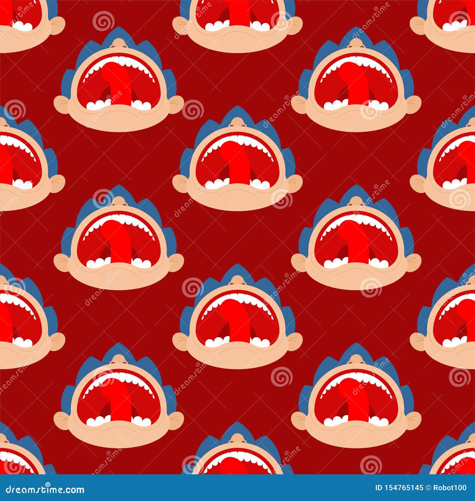 Boy Crying Open Mouth. Child Tantrum Vector Illustration ...