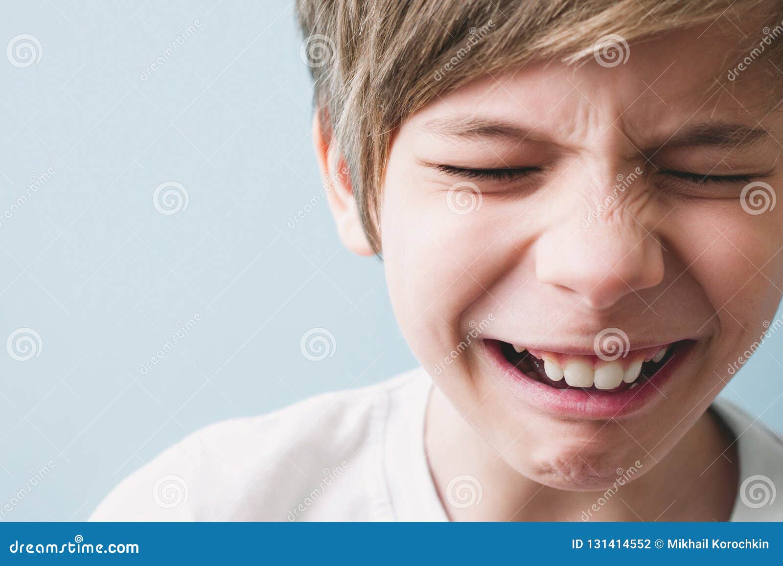 Boy is crying stock photo. Image of portrait, eyes, pain - 131414552