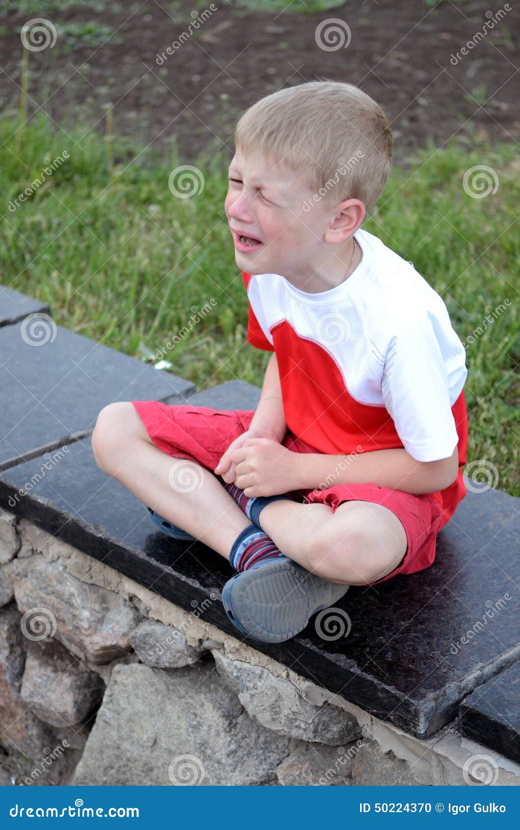 Boy crying stock photo. Image of depression, little, sadness - 50224370