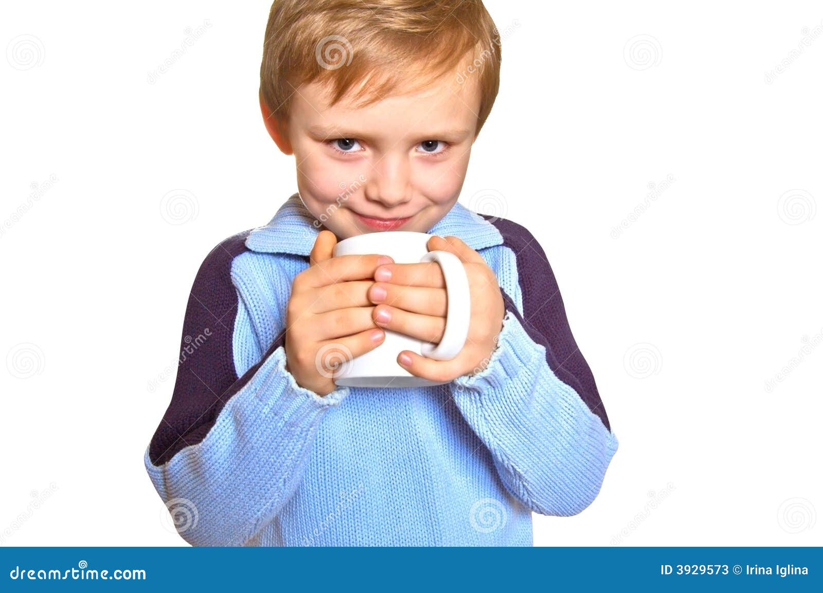 Boy with a cup stock image. Image of isolated, positivity - 3929573