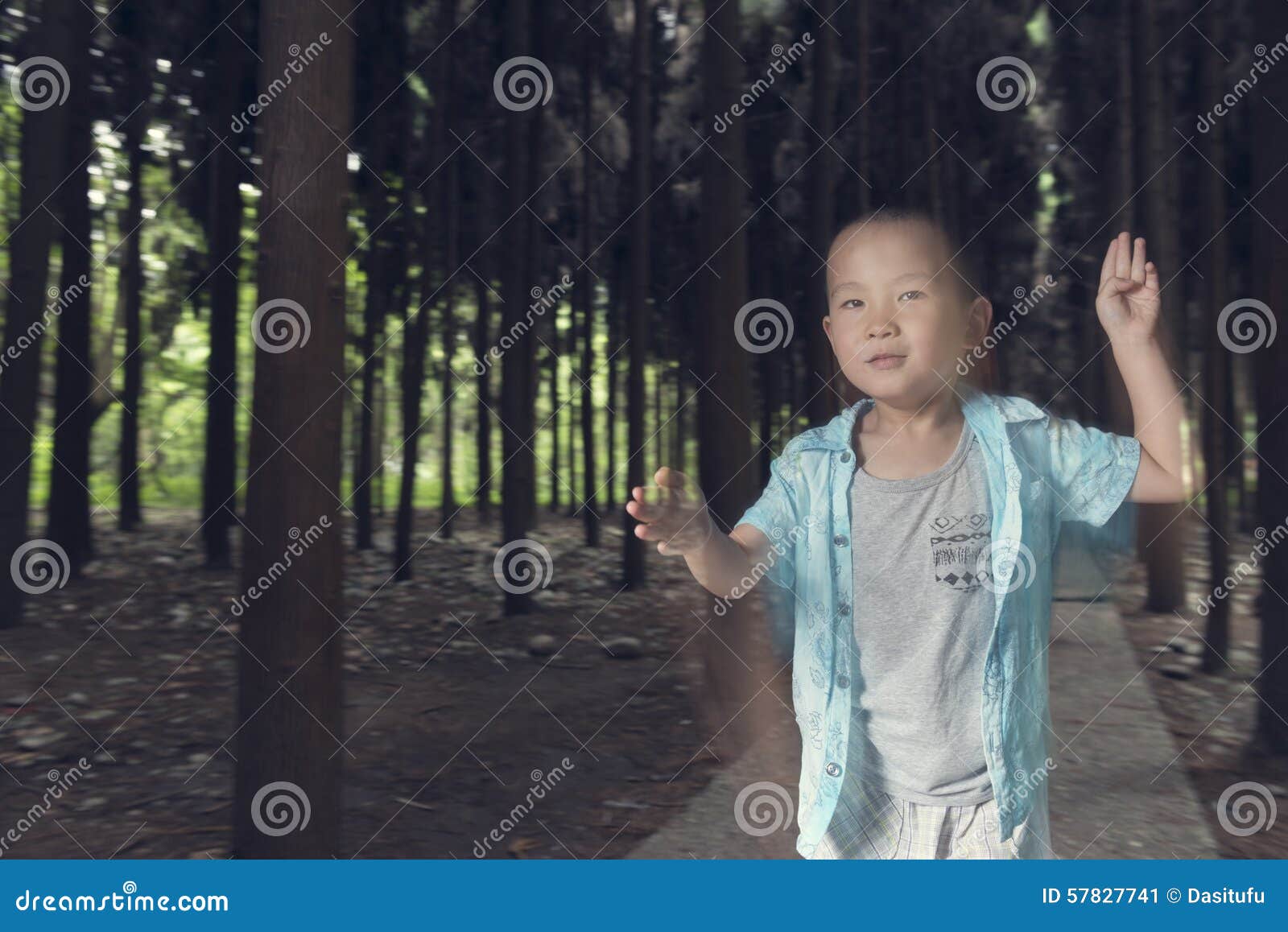 Boy dancing stock image. Image of happy, trees, chinese - 57827741