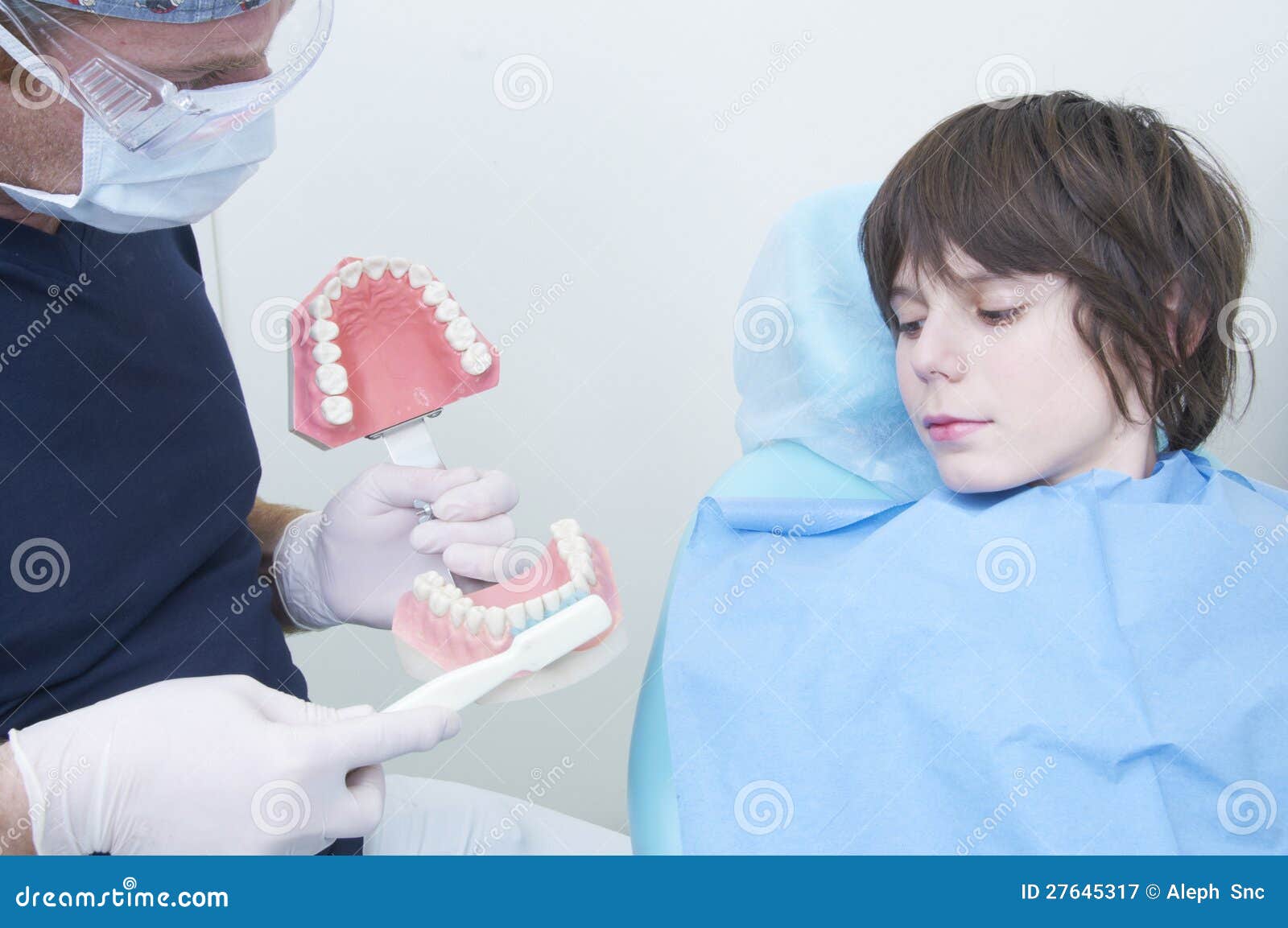 Boy during a dental visit stock image. Image of instrument - 27645317