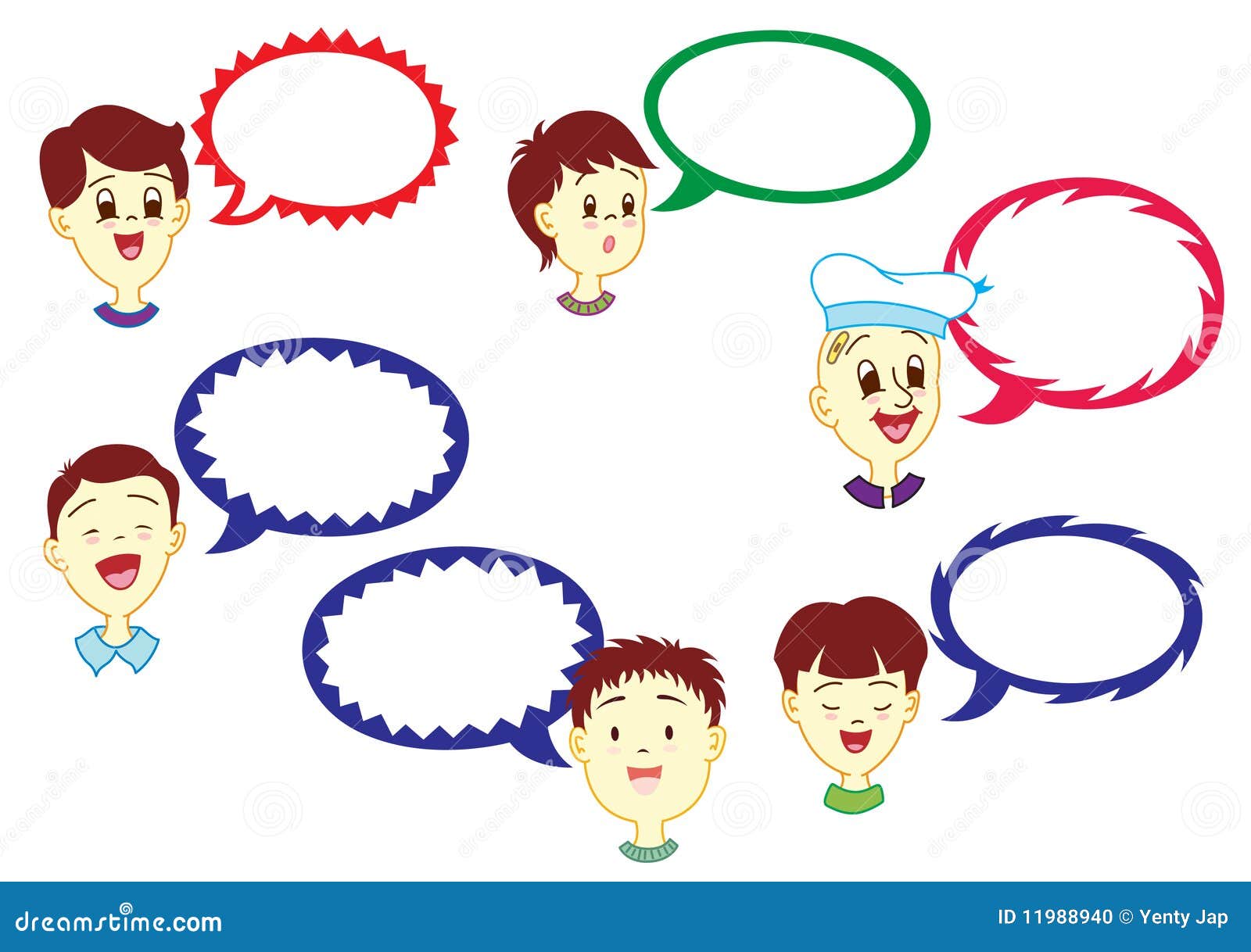 Boy With Dialogue Balloon stock vector. Illustration of conversation ...