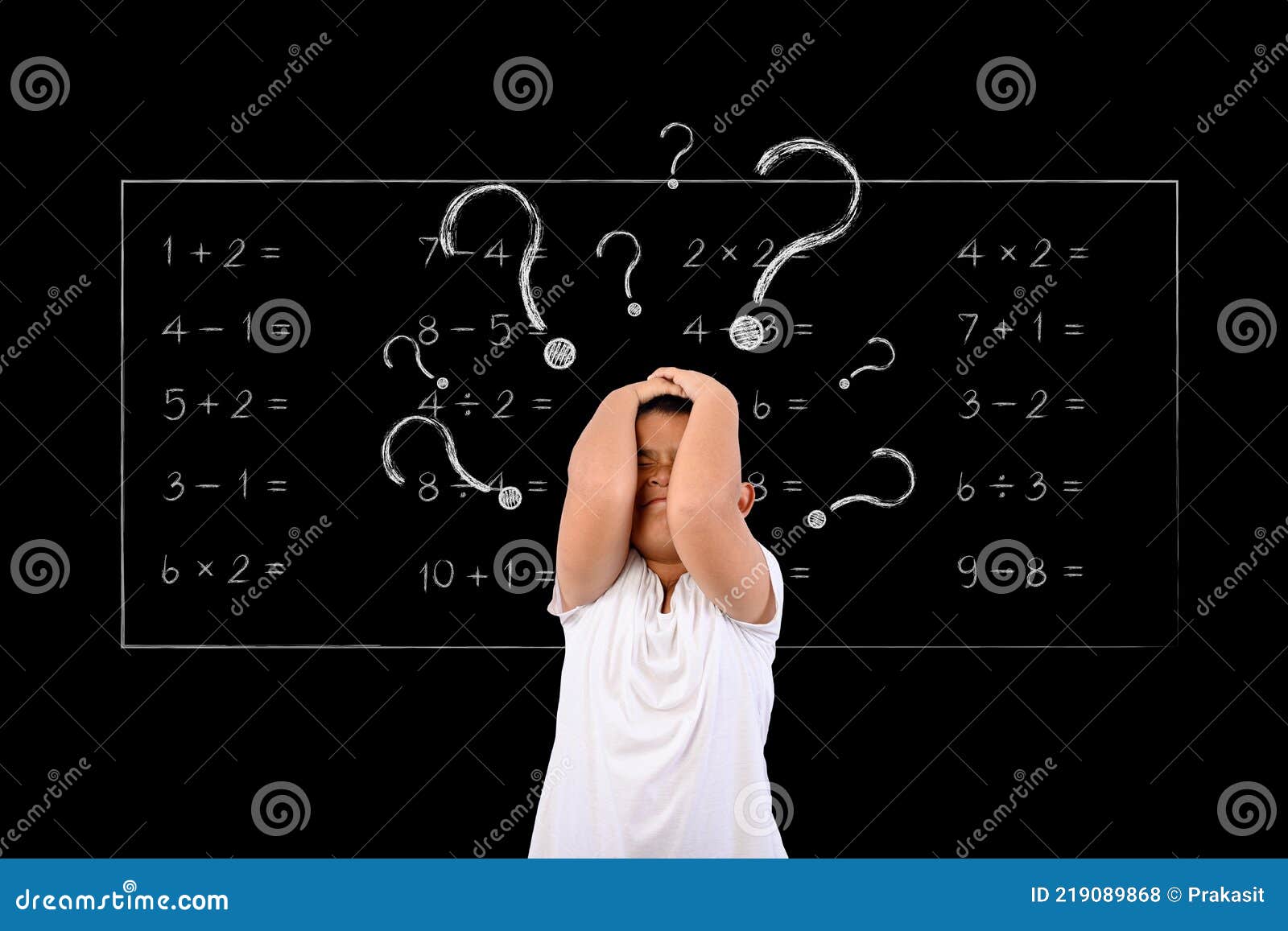 The Boy Didn`t Understand Math Stock Photo - Image of math, didnt ...