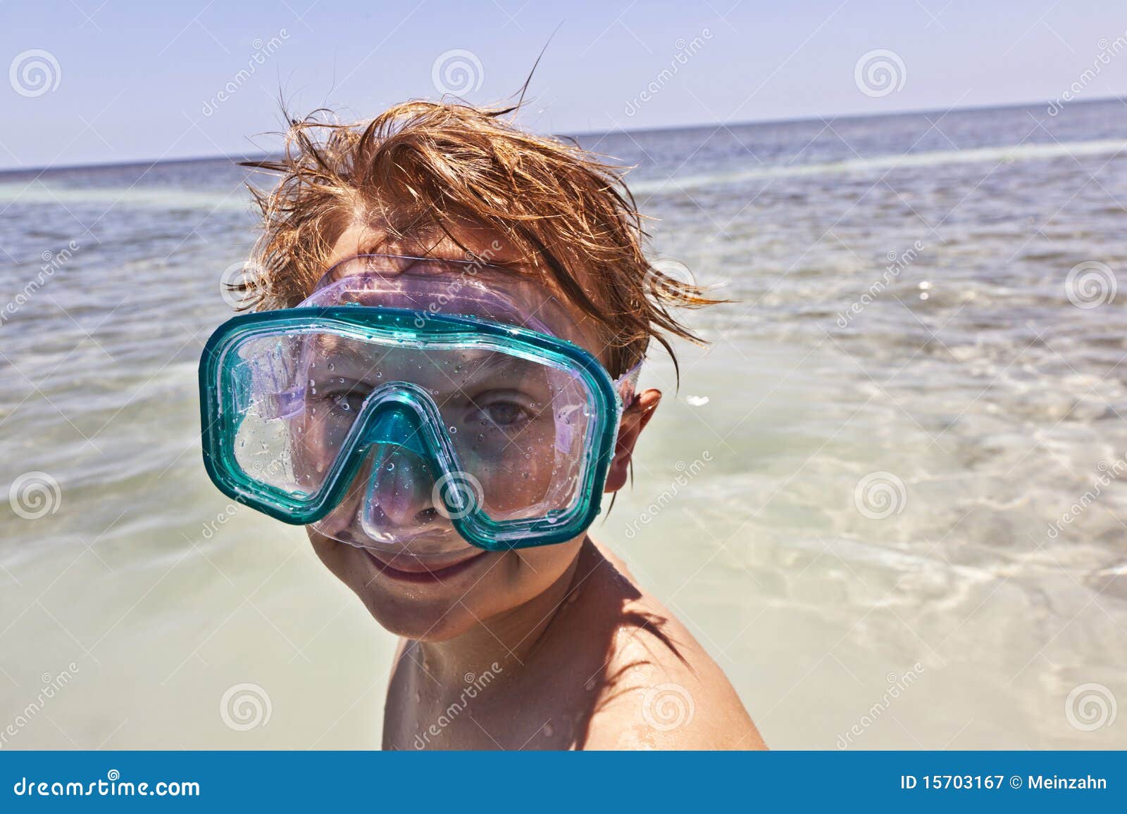 Boy with diving mask stock image. Image of fresh, nature - 15703167