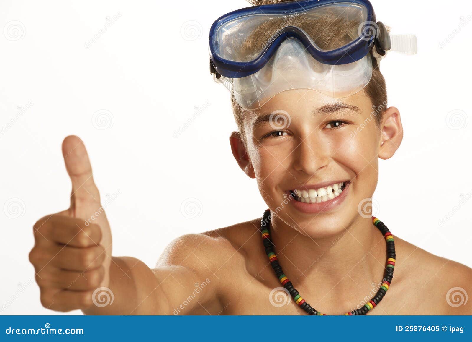 Boy diving mask stock image. Image of caucasian, clear - 25876405