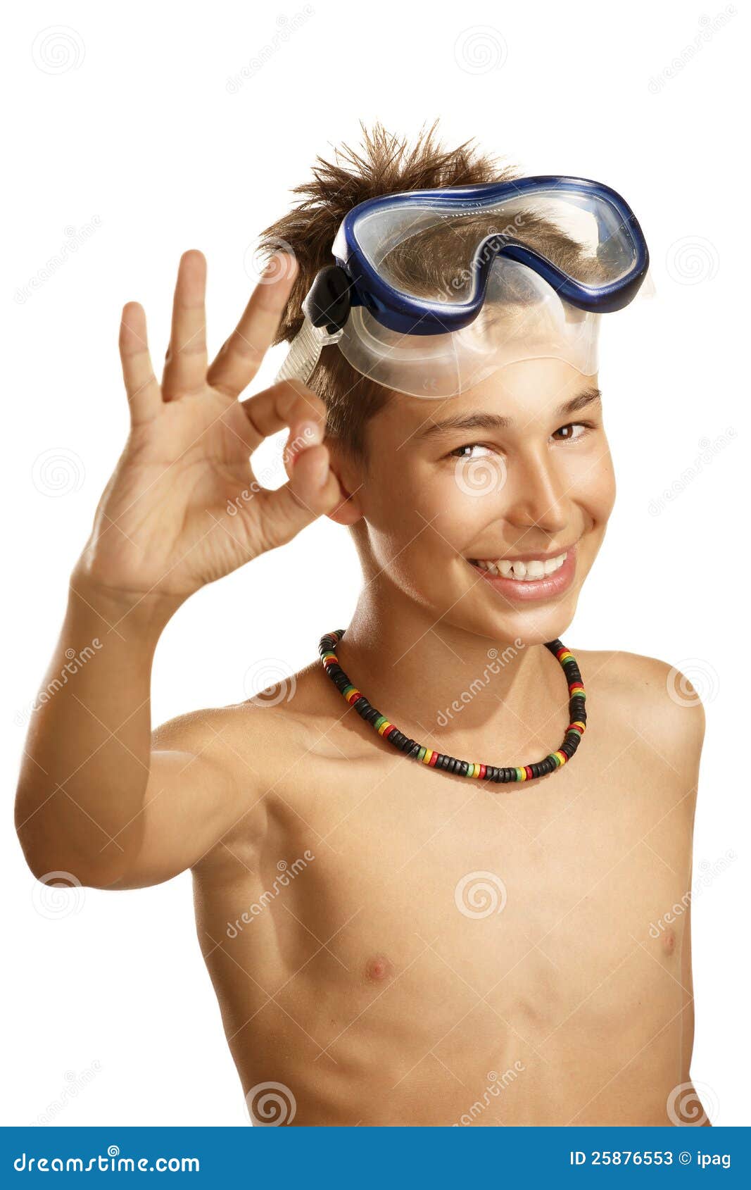Boy diving mask stock image. Image of background, mask - 25876553