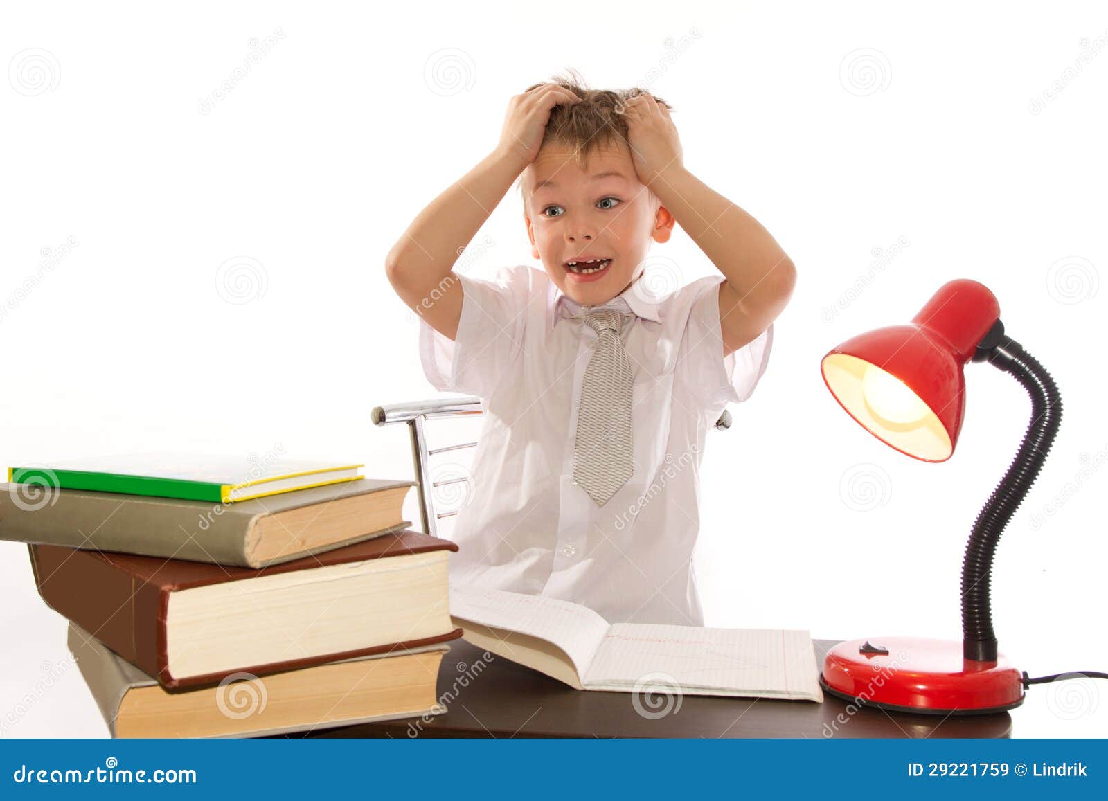 Boy does lessons stock image. Image of sitting, occupation - 29221759
