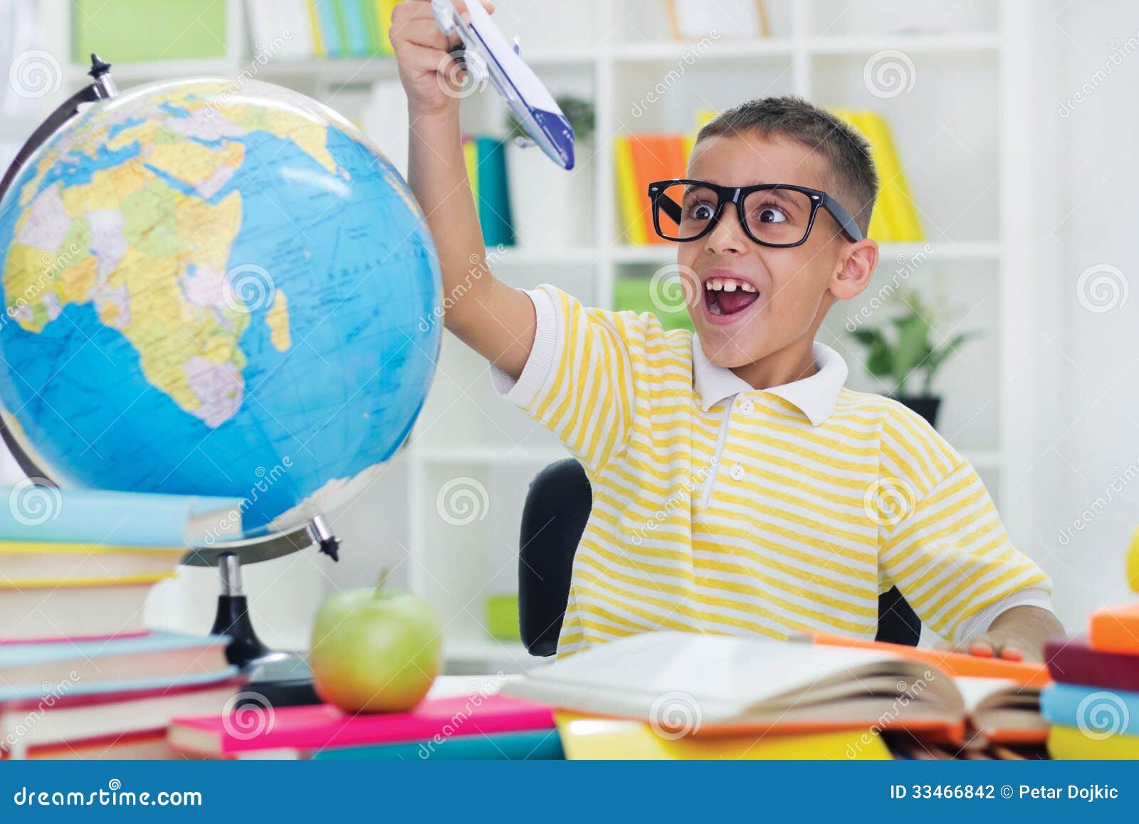 Boy doesn t like to study stock photo. Image of imagination - 33466842