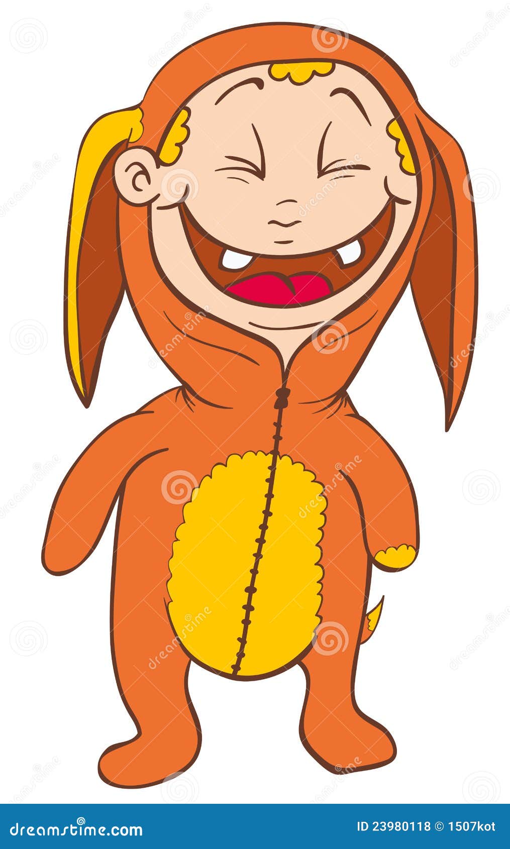 Boy In A Dog Suit Vector Illustration | CartoonDealer.com #23980118