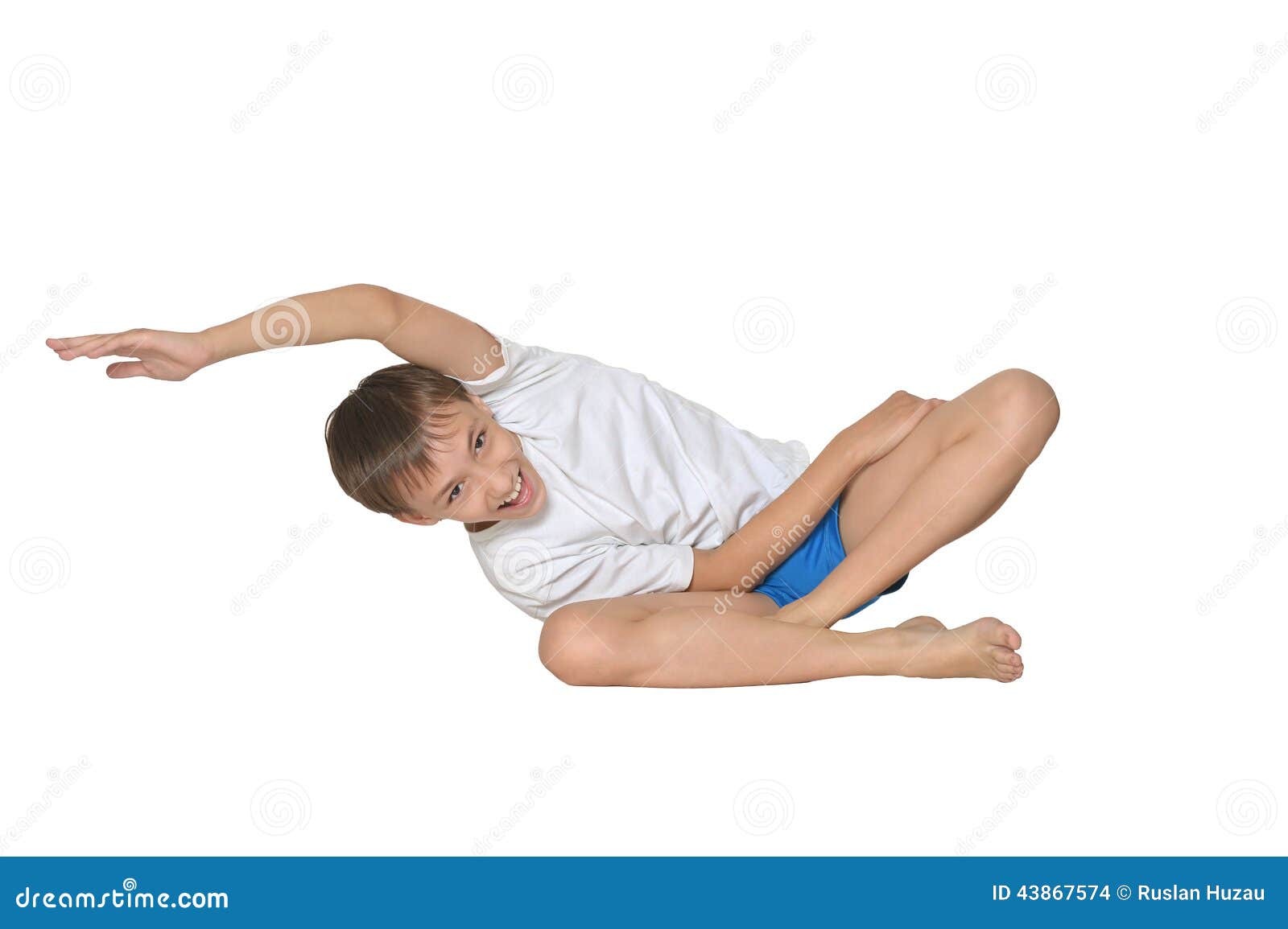 Boy doing exercises stock photo. Image of portrait, exercise - 43867574