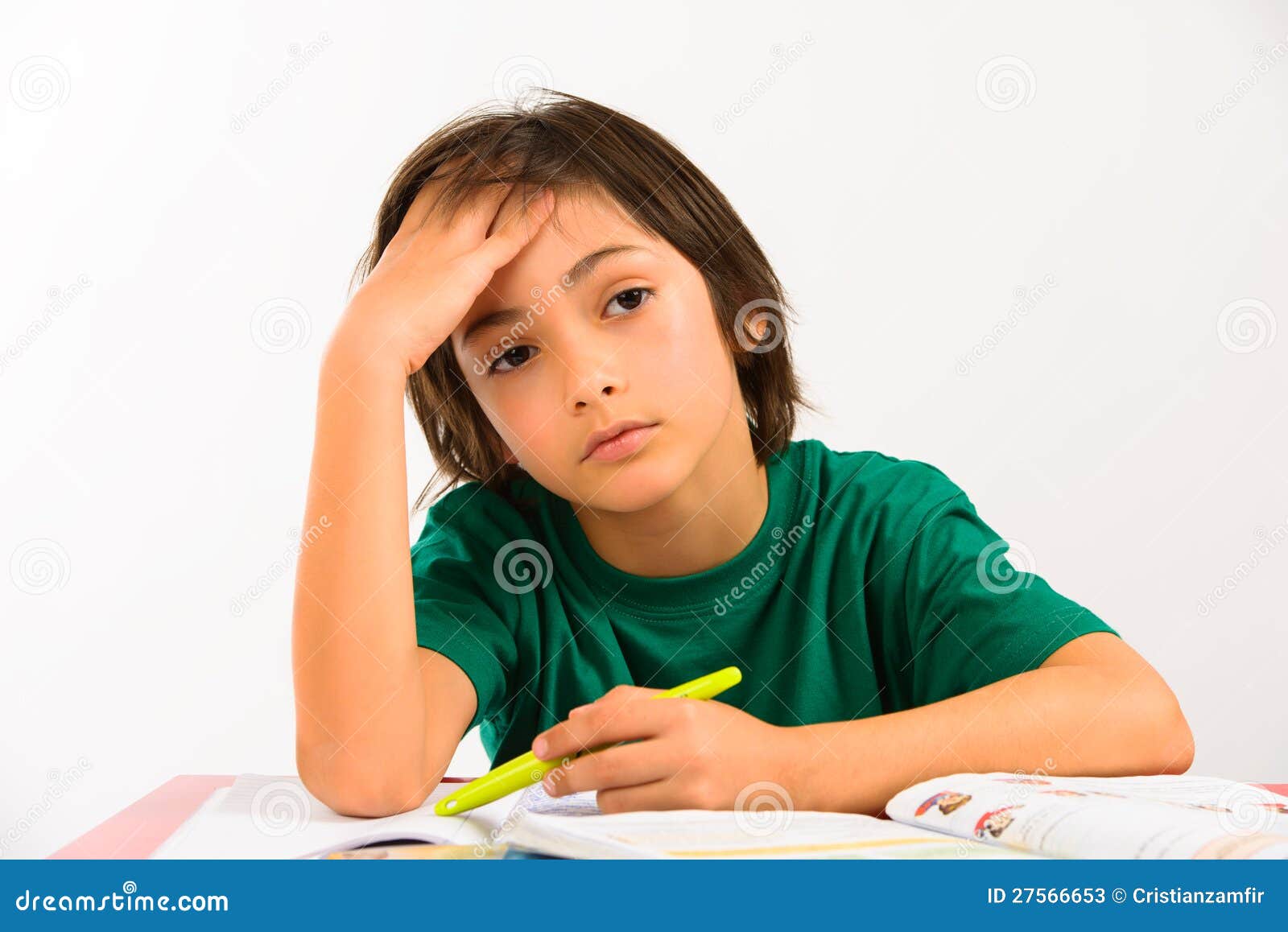 Boy doing homework stock image. Image of knowledge, beautiful - 27566653