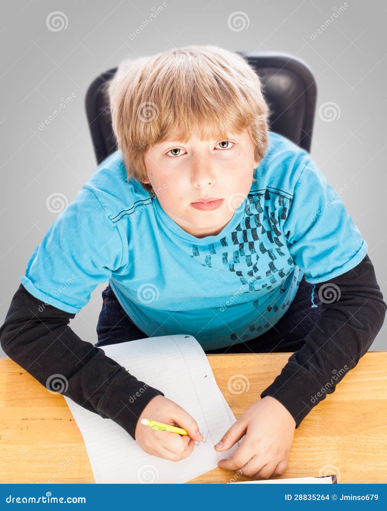 Boy doing homework stock photo. Image of data, funny - 28835264