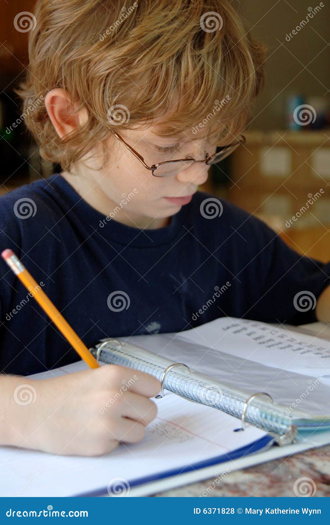 Boy doing homework stock photo. Image of write, busy, male - 6371828