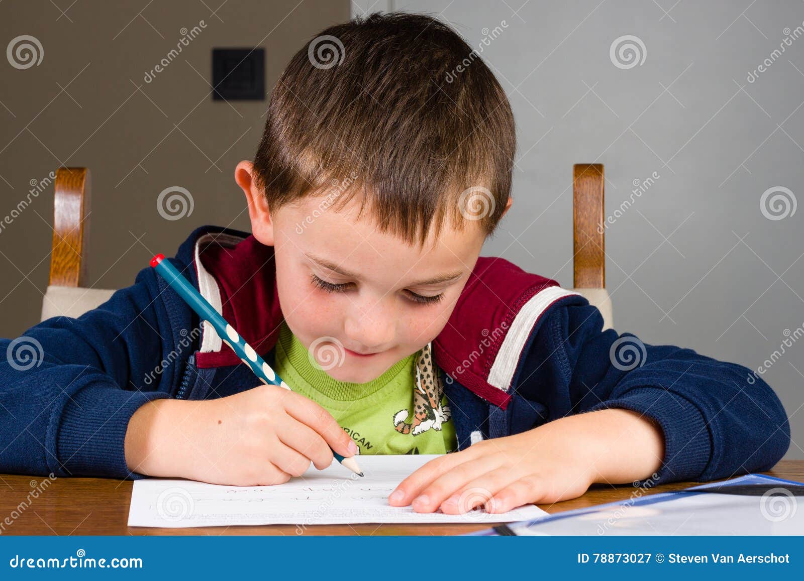 Boy doing homework stock image. Image of knowledge, boys - 78873027