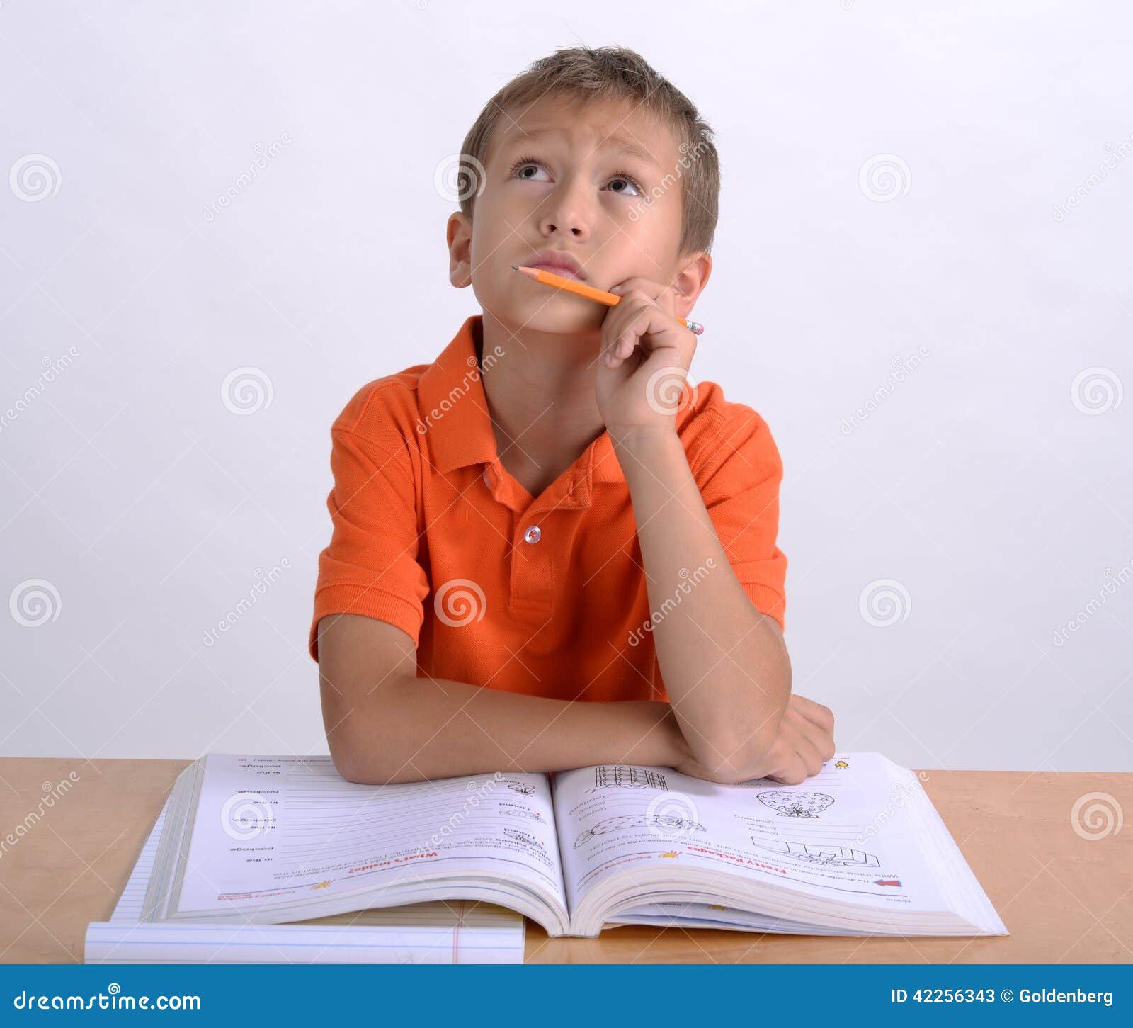 Boy doing homework stock image. Image of person, challenge - 42256343