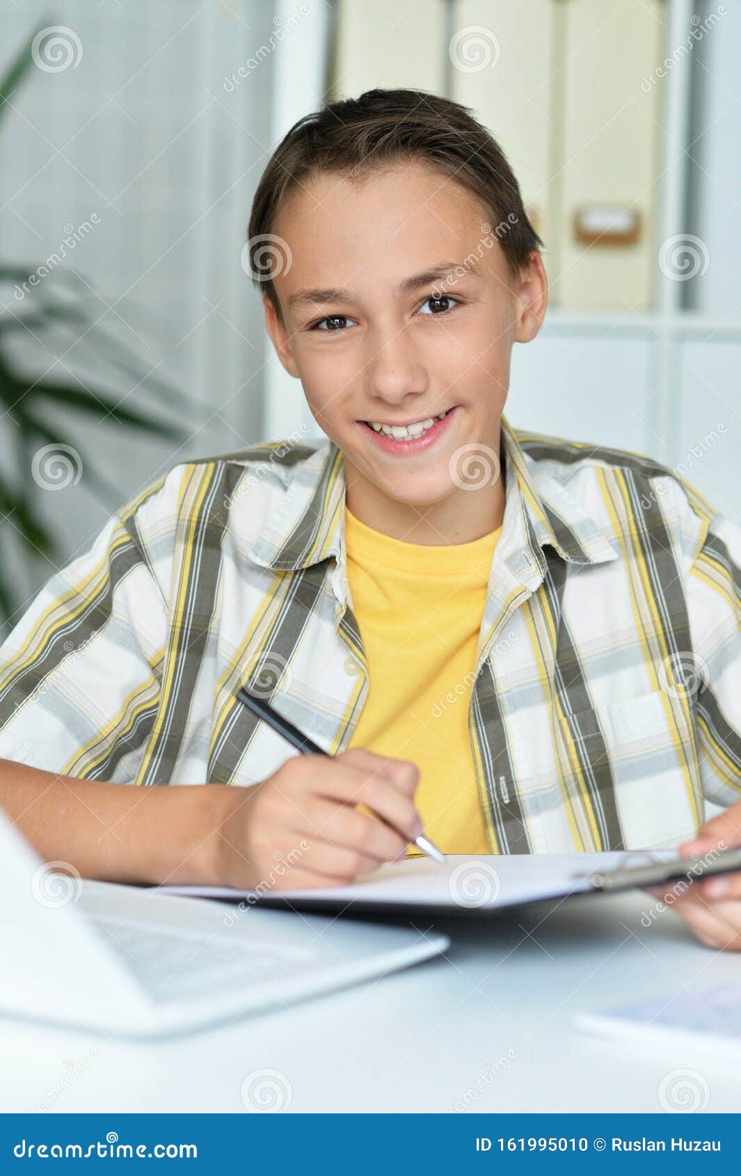 Close Up Portrait of Boy Doing Homework Stock Photo - Image of person ...