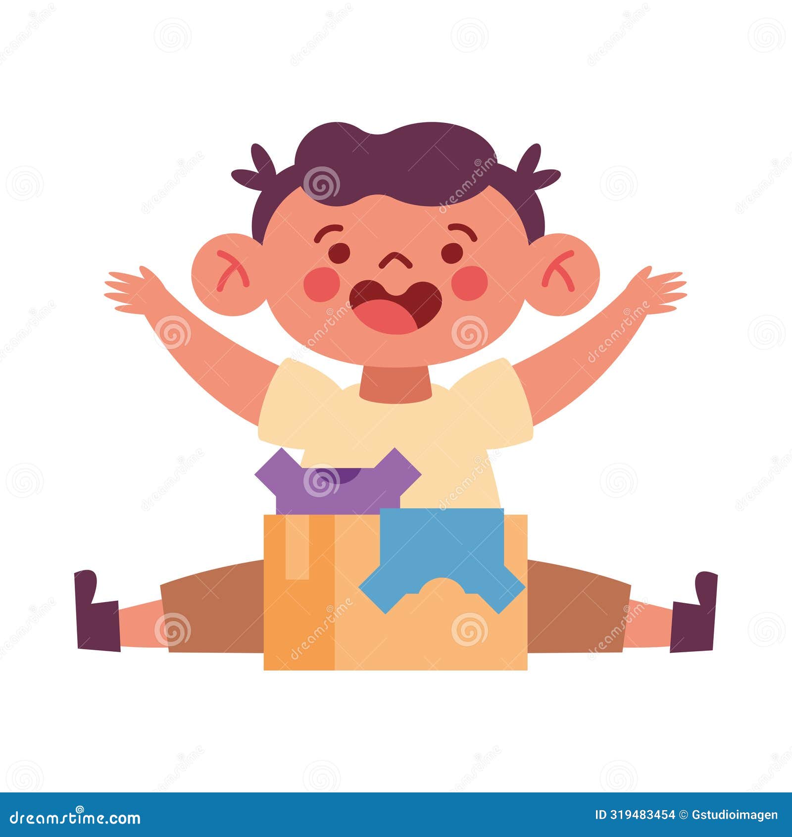 Boy with donation box stock vector. Illustration of little - 319483454