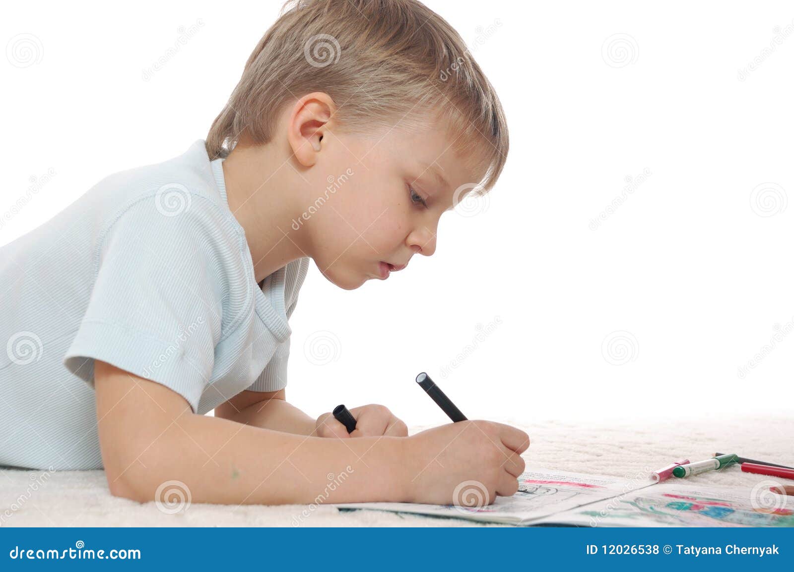 Boy drawing stock photo. Image of human, person, magazine - 12026538