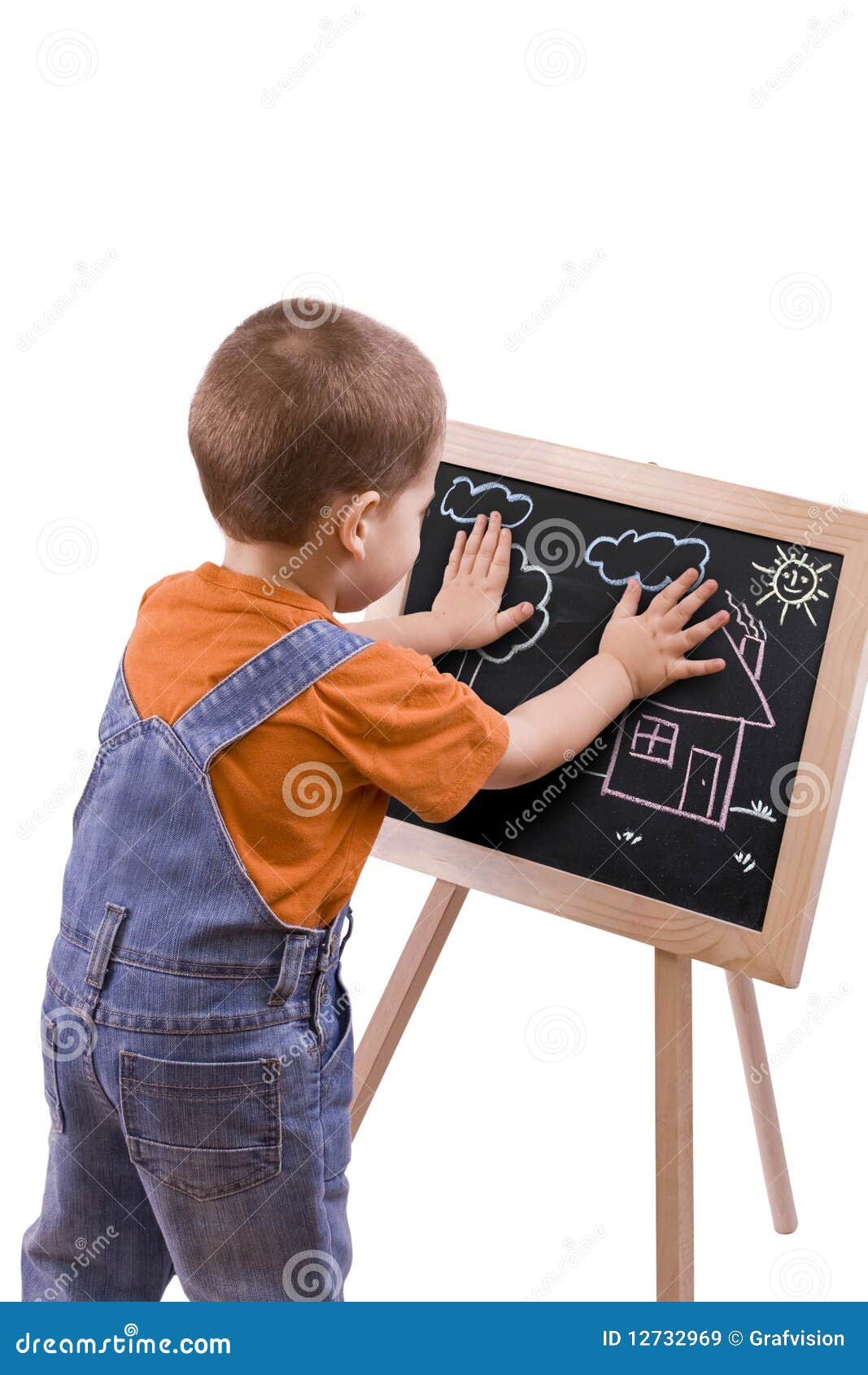 Boy drawing stock image. Image of educative, lesson, smile - 12732969