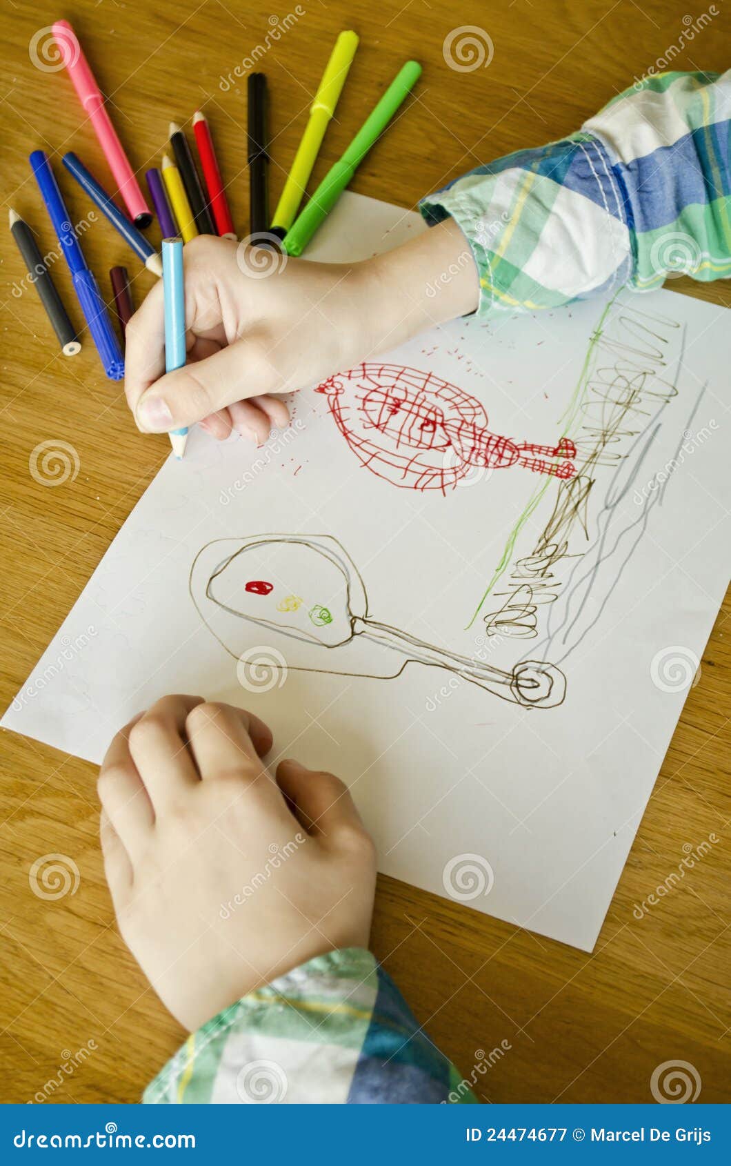 Boy Drawing Royalty Free Stock Photography - Image: 24474677